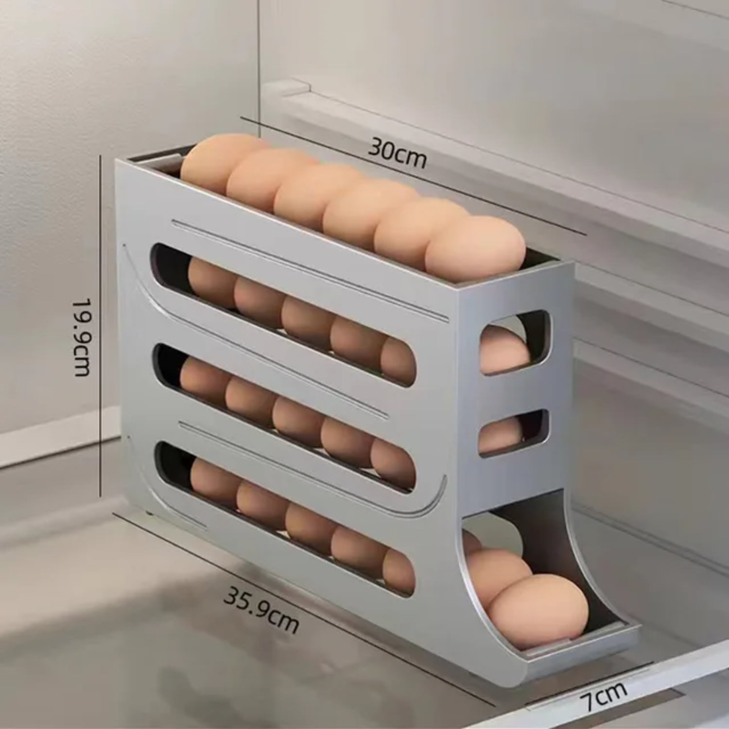 Convenient Automatic Egg Rolling Rack - Space-Saving Organizer for ...