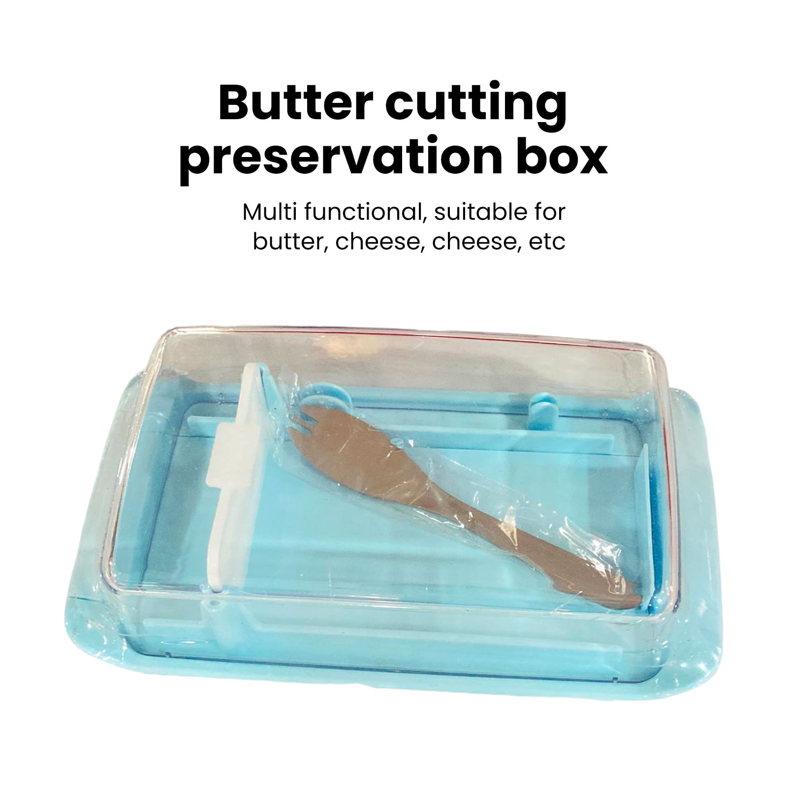 Convenient Butter Slicer Box Plastic Cutter Dish with Transparent Lid ...