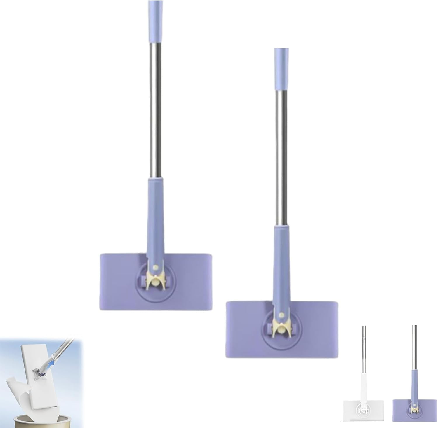 Convenient Cloth Changing Mini Mop for Face Towels, 360° Rotating ...