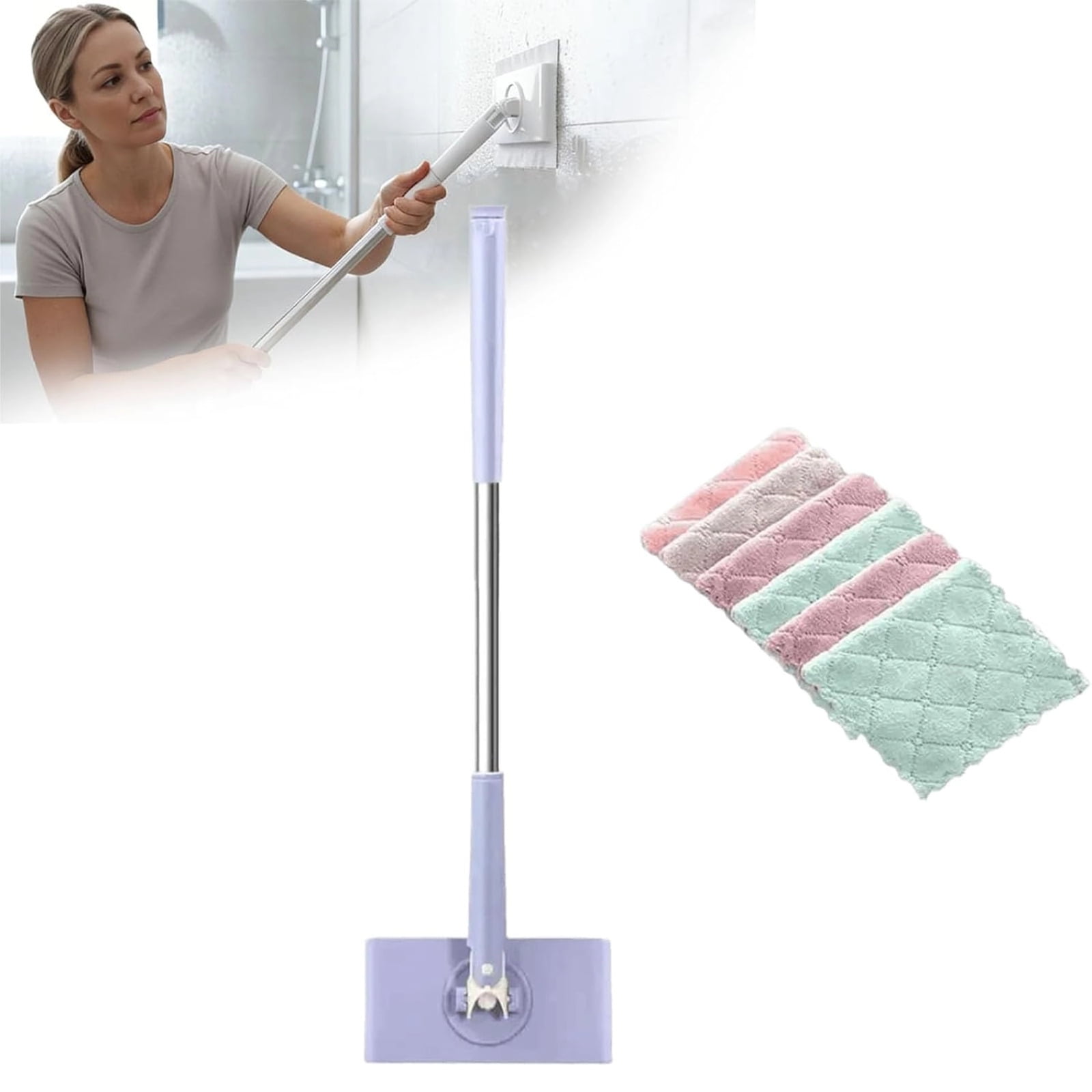 Convenient Cloth Changing Mini Mop for Face Towels, 360° Rotating ...