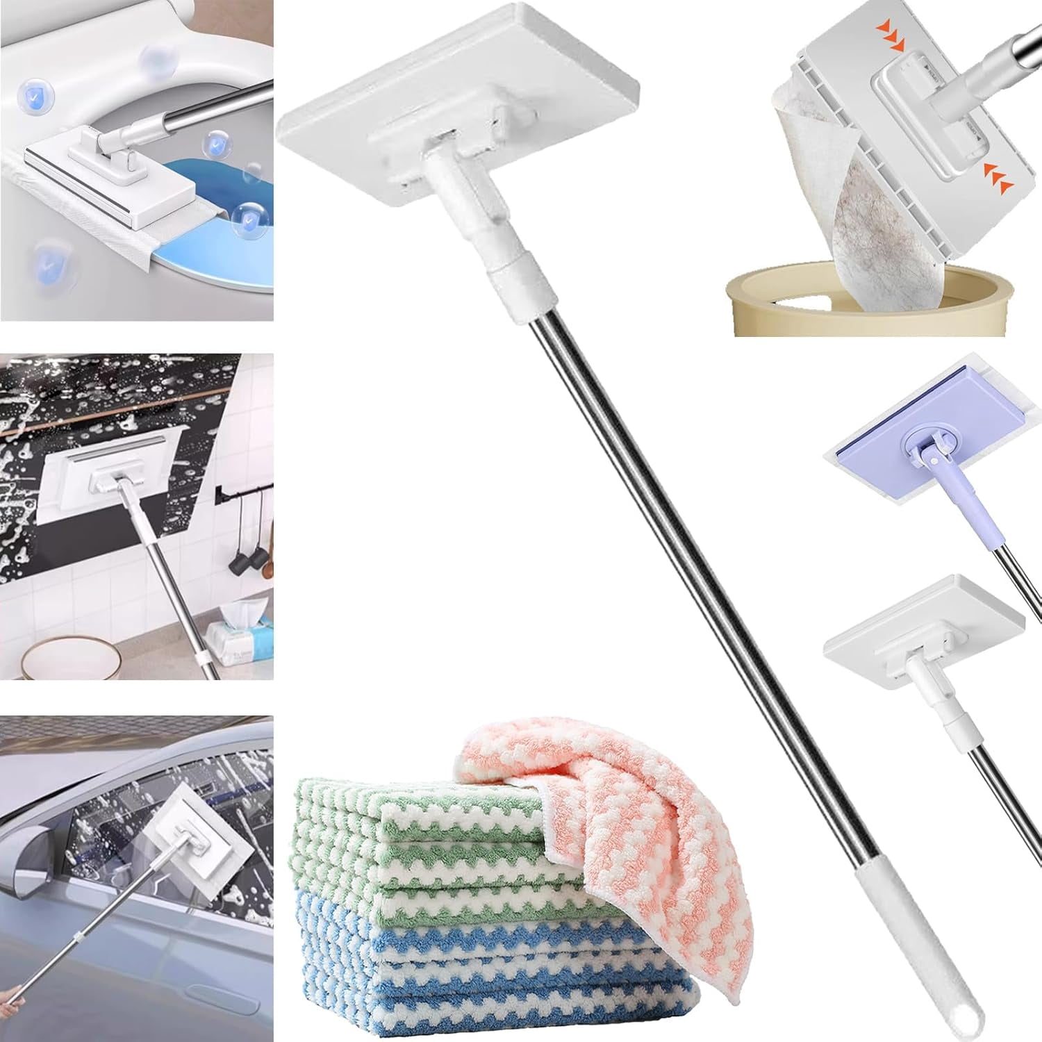 Convenient Cloth Changing Mini Mop, Lazy Mop Wet and Dry, Lazy Mop ...