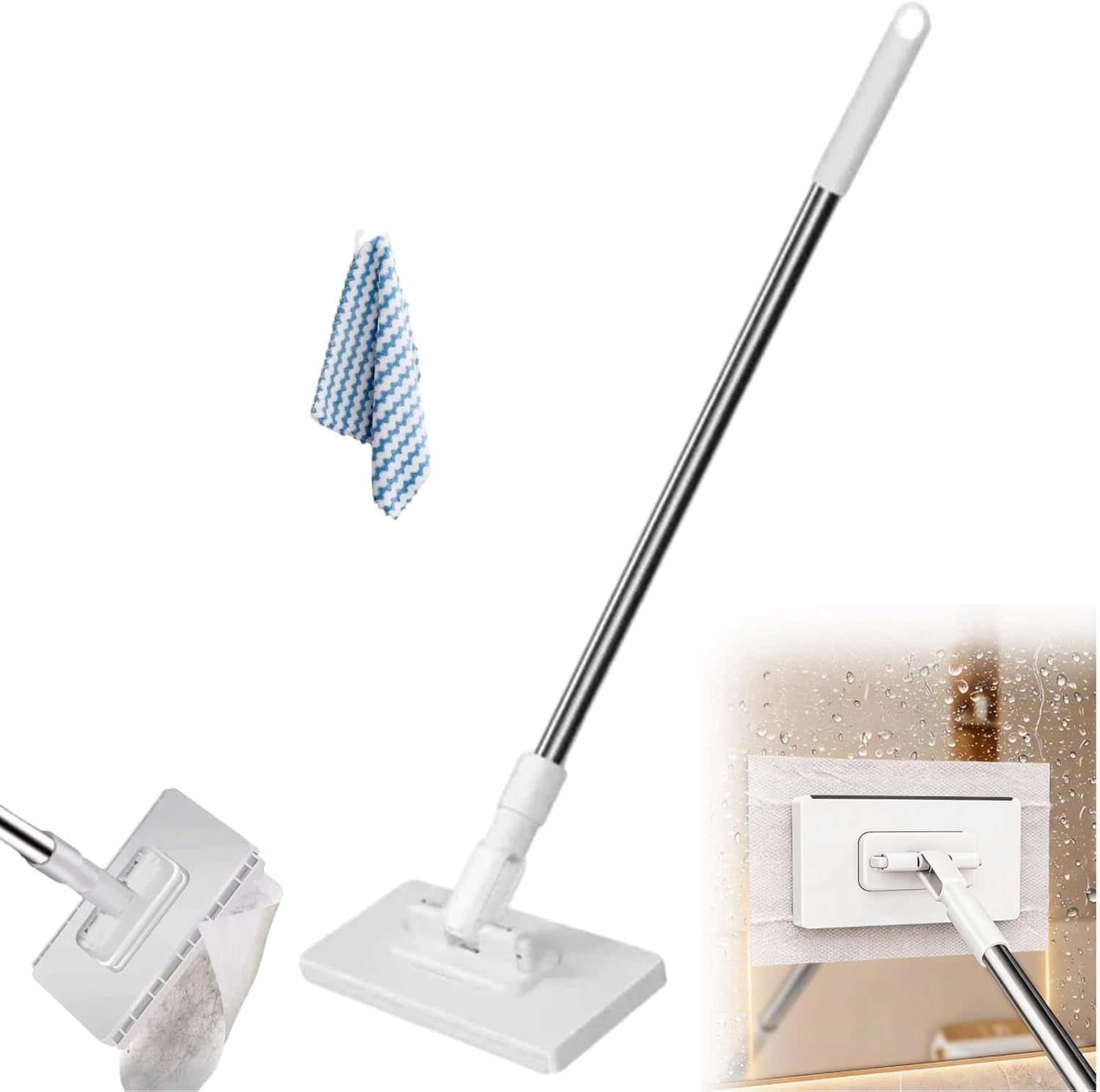 Convenient Cloth Changing Mini Mop, Zero-Touch Disposable Dust Mop with ...