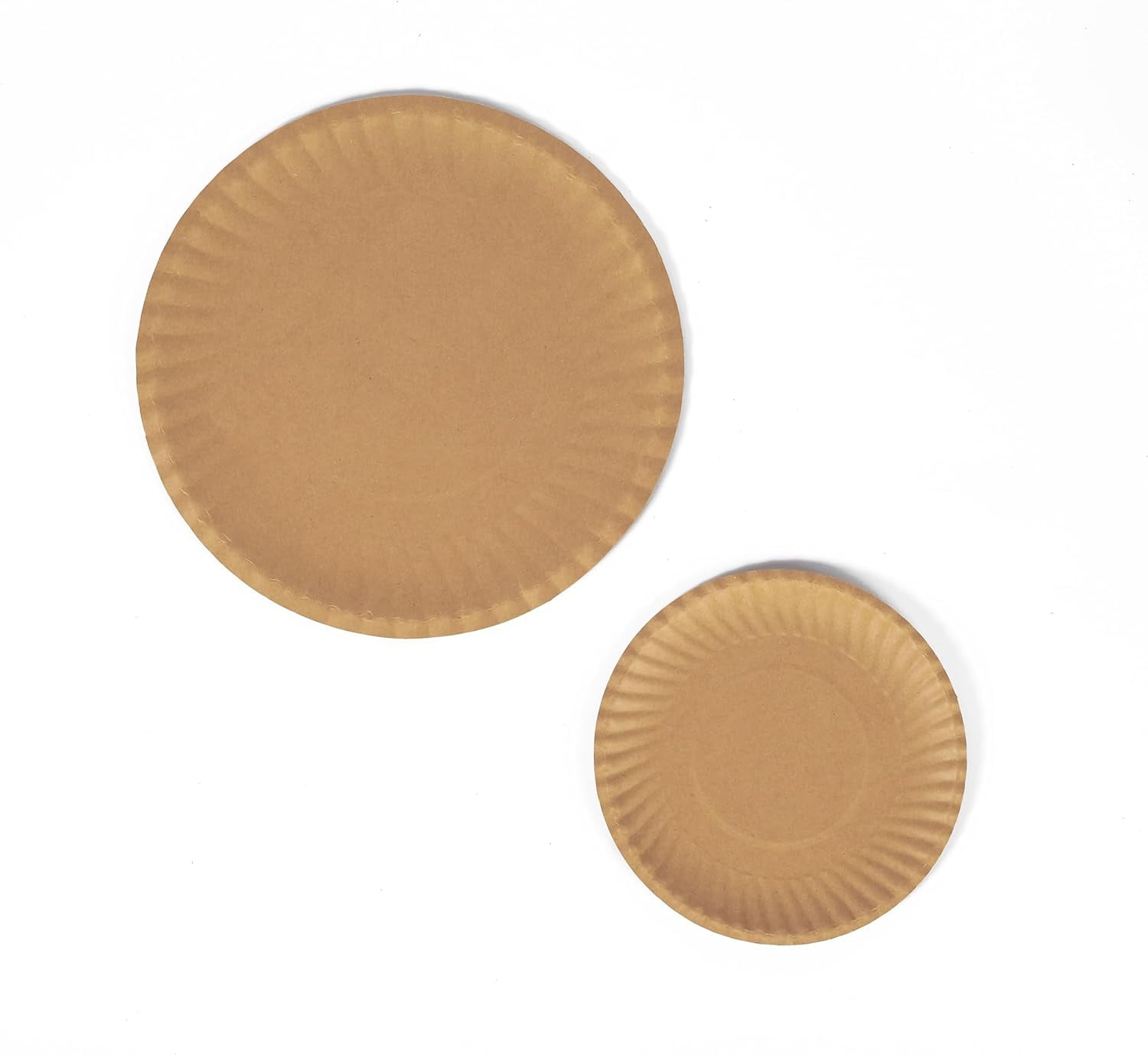 Convenient Disposable Brown Kraft Paper Plates - Unbleached and ...