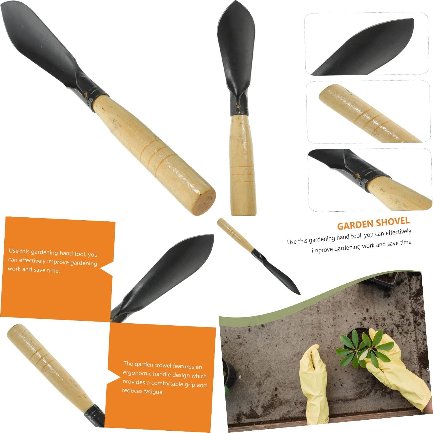Convenient Ergonomic Stainless Steel Mini Gardening Shovel Set ...