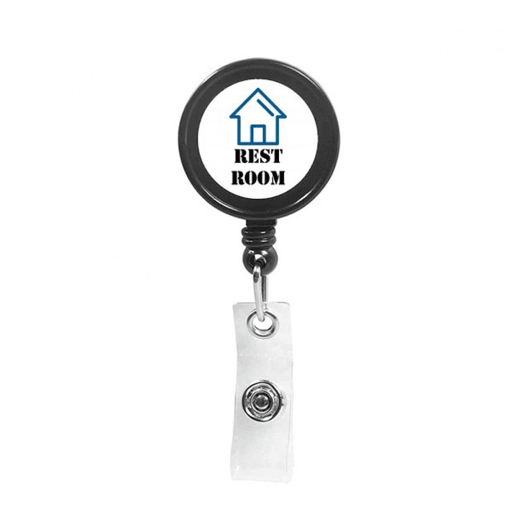 Convenient Habit Toilet Washing Retractable Keychain Badge Holder ID ...