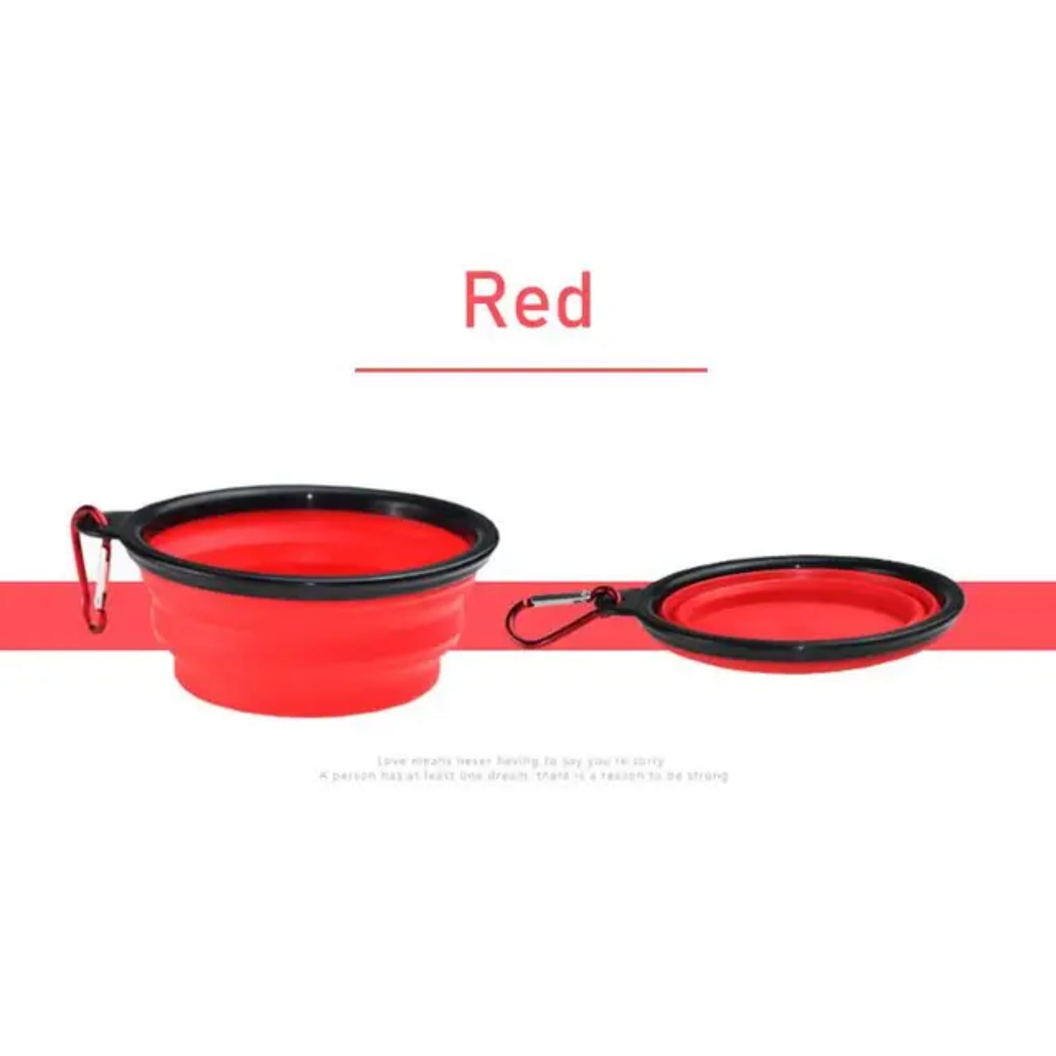 Convenient and Lightweight 350ml Collapsible Dog Bowl with Silicone ...
