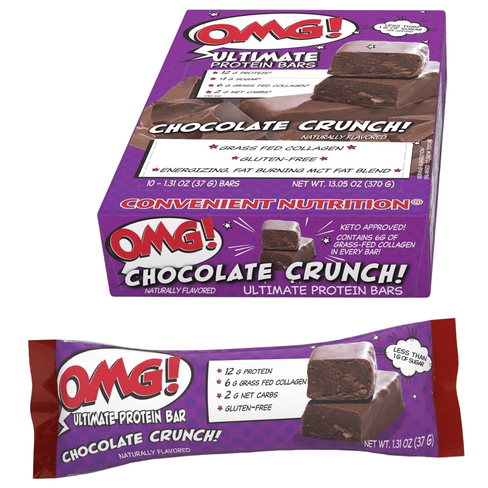 Convenient Nutrition OMG Protein Bar - Chocolate Crunch (10 Bars ...
