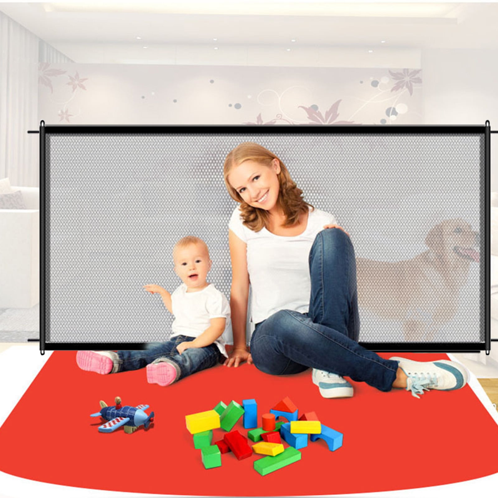 Convenient Pet Area Divider Barrier with Entry, Hassle Free Setup Home ...