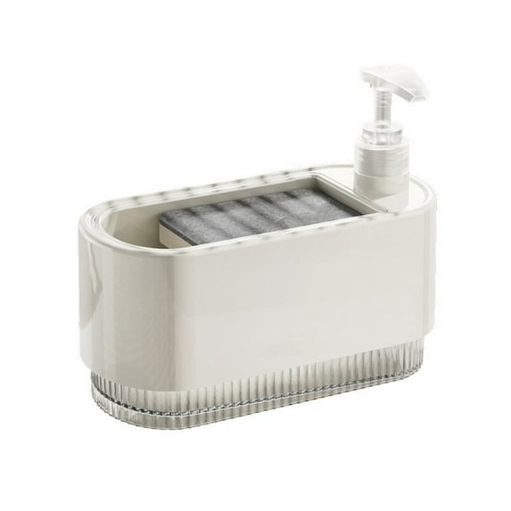 Convenient Press Type Dish Soap Dispenser Sponge Holder Leakproof ...
