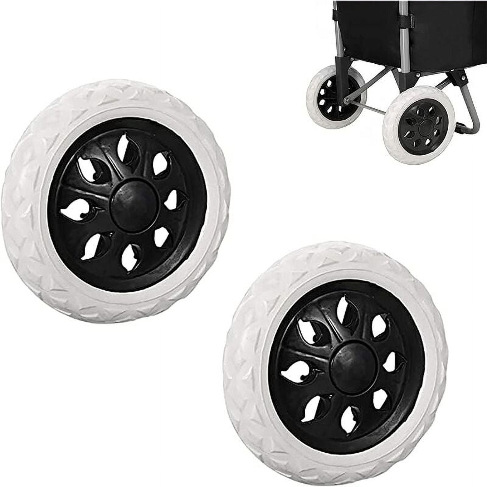 Convenient Shopping Cart Wheels Replacement, 2 Pieces Black Multi-Use ...