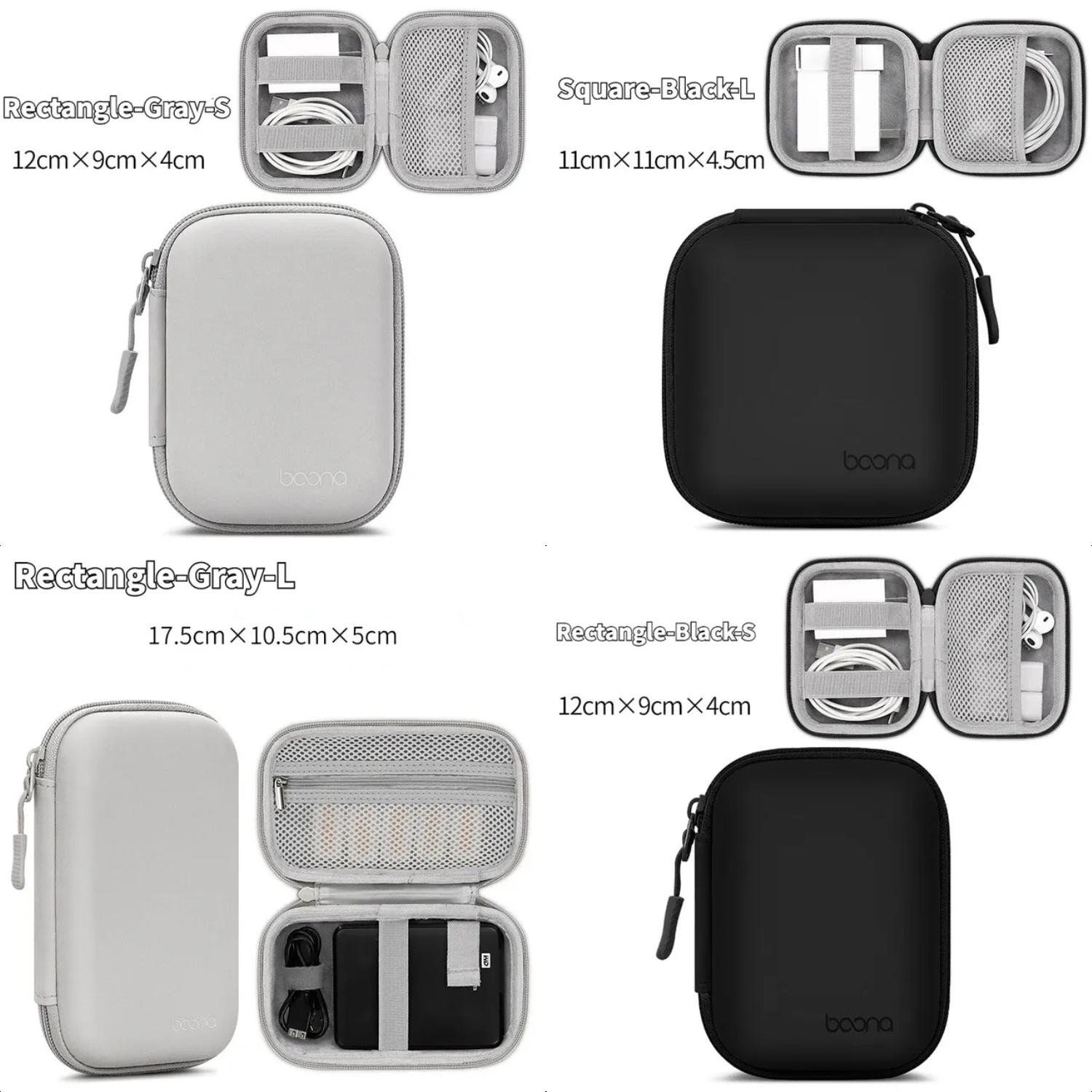 Convenient Slim Portable Hard Shell Organizer Bag for USB Data Cable ...