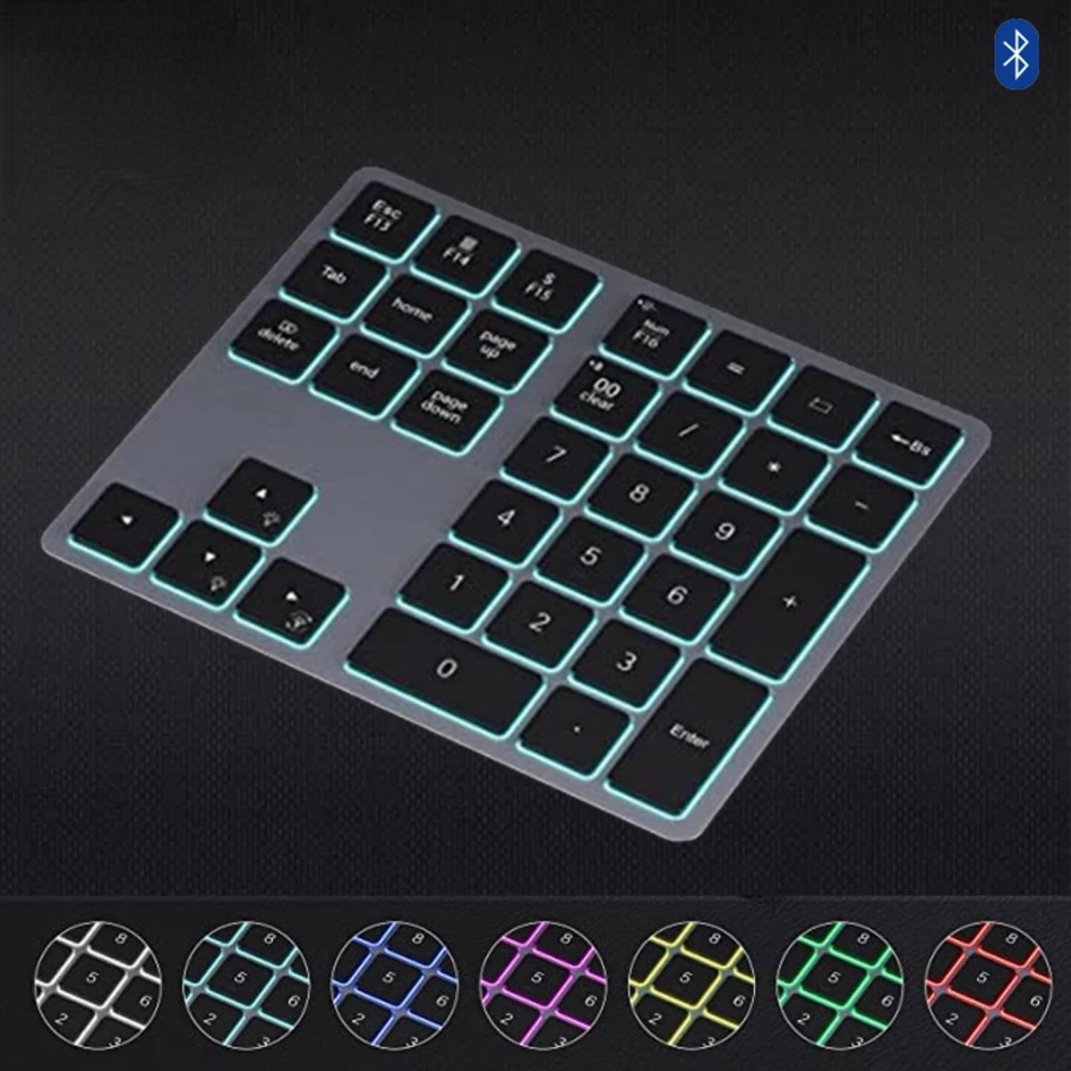 Convenient Slim and Rechargeable Bluetooth Numeric Keypad with ...