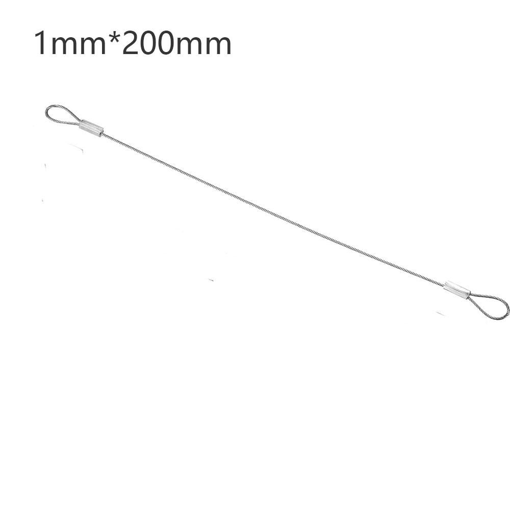 Convenient Stainless Steel 20cmx2mm Sliver Safety Security Cable Wire ...