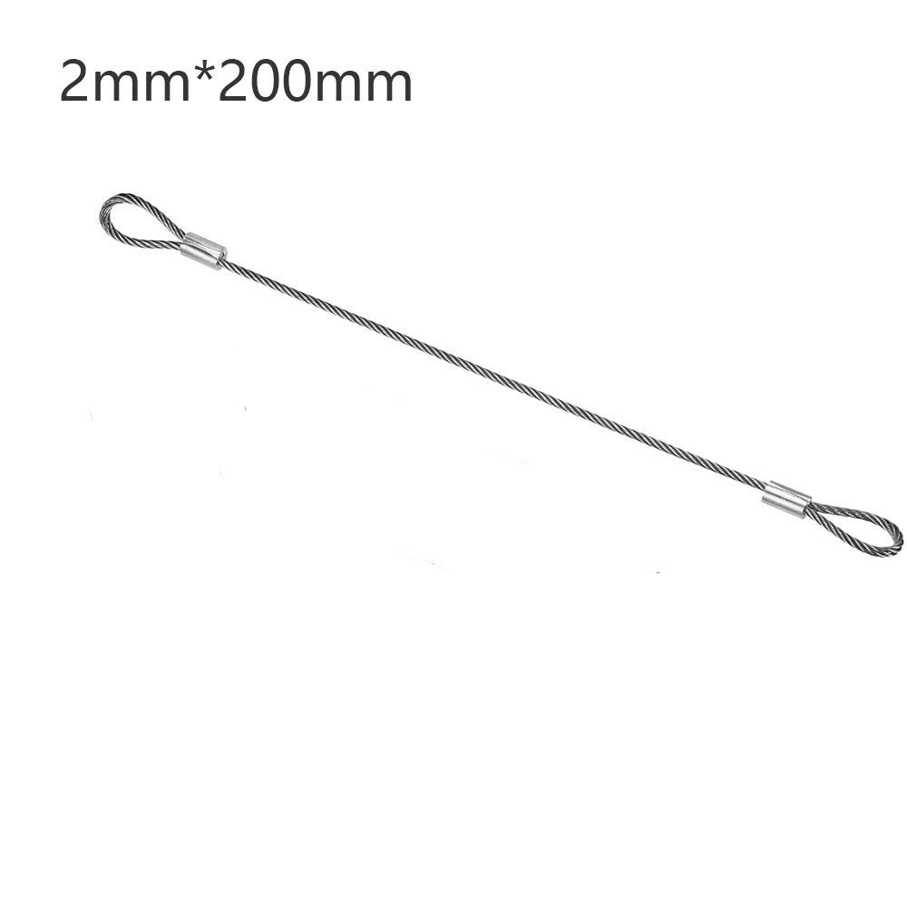 Convenient Stainless Steel 20cmx2mm Sliver Safety Security Cable Wire ...