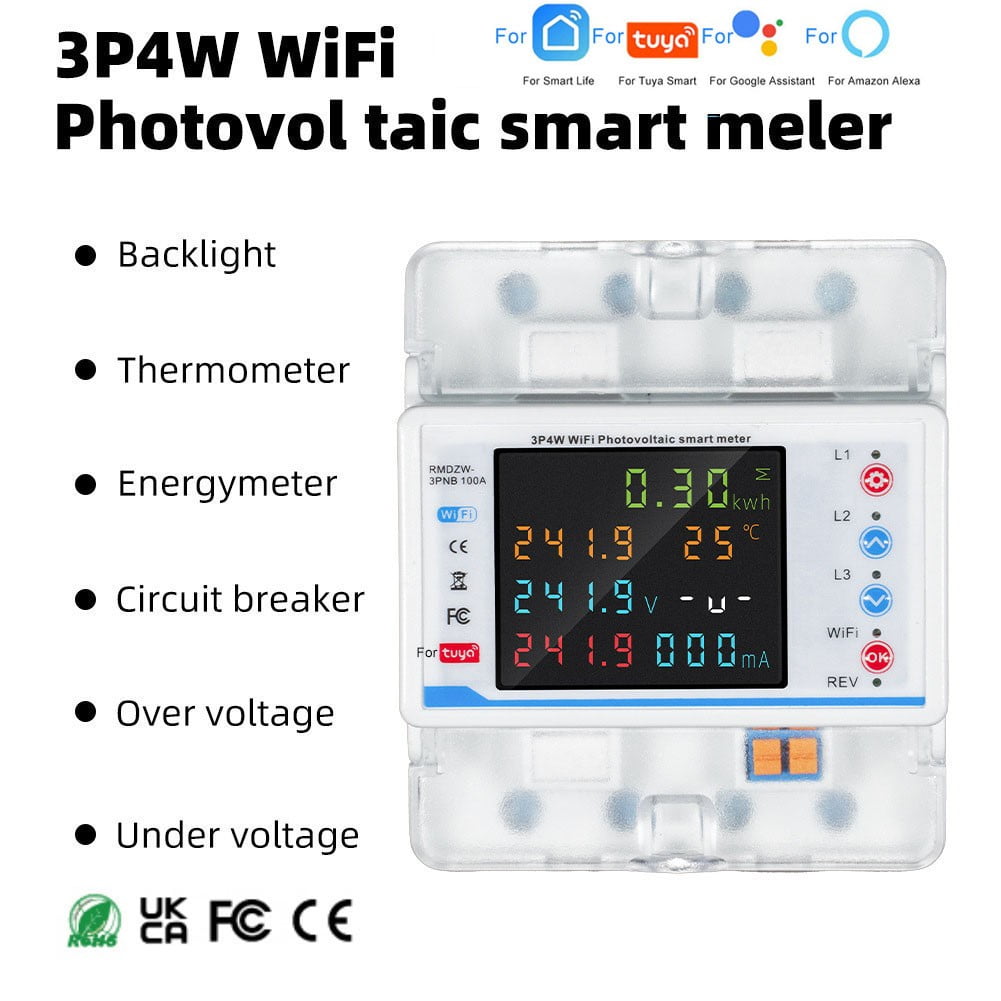 Convenient Wifi Three Phase Energy Meter Breaker with Multiple ...