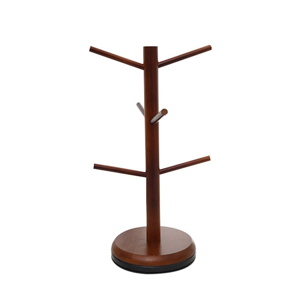 Convenient Wood Cup Tree Stand Decorative Hanging Organizers For ...