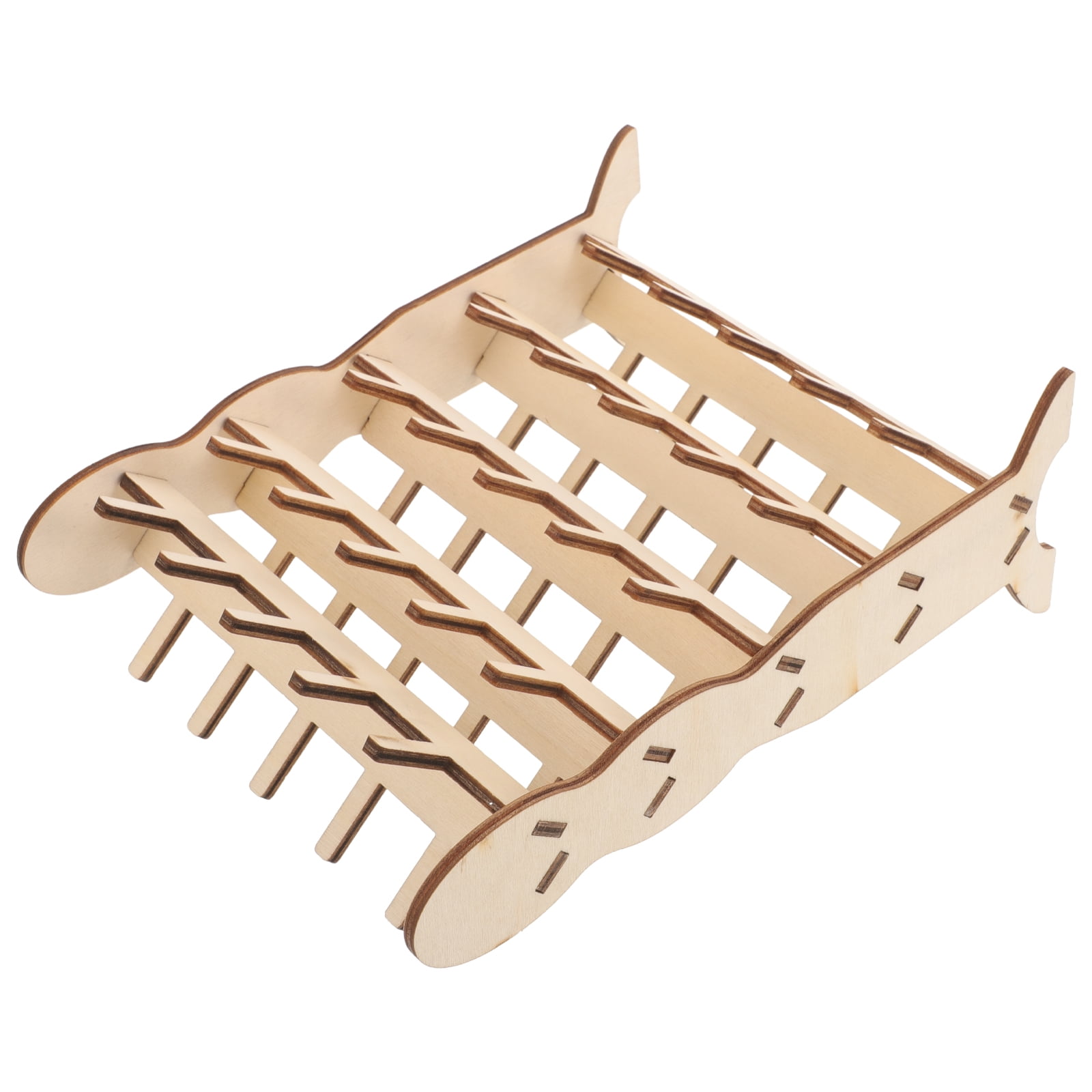 Convenient Wooden Yarn Spool Storage Rack Crocheting Sewing Yarn Holder ...