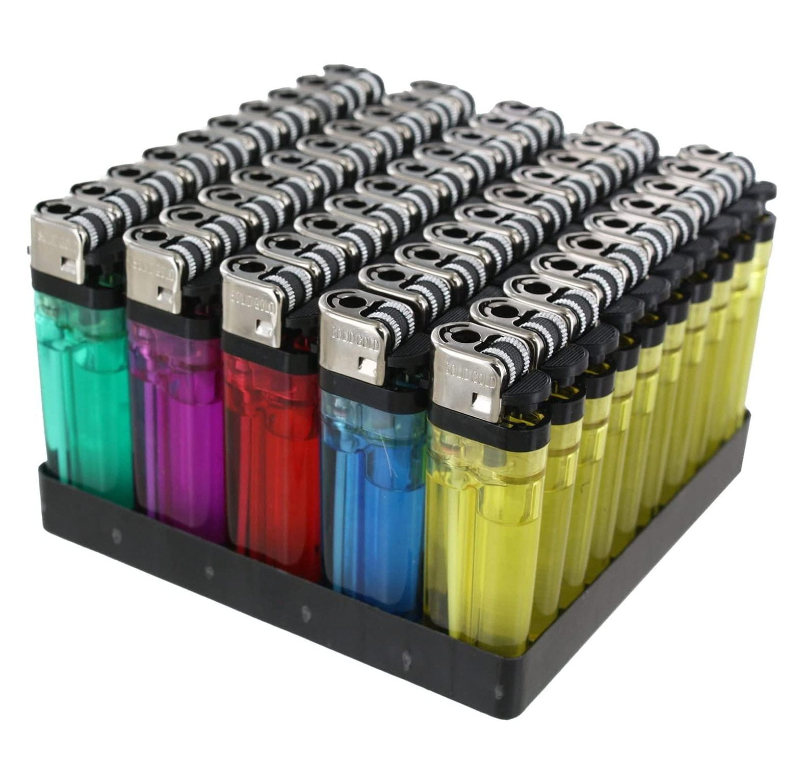 Convenient and Reliable Disposable Gas Lighters in Assorted Colors - 50 ...