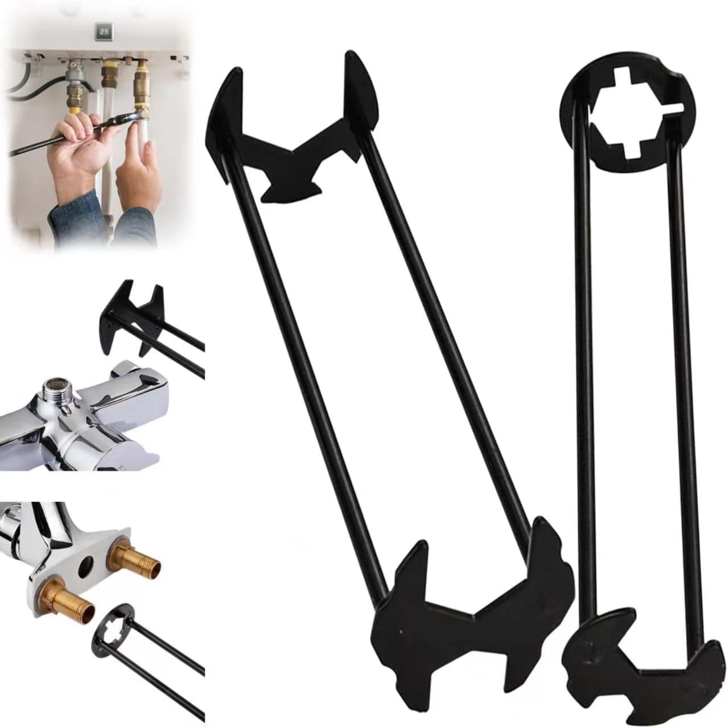 Convenient professional and heavy duty adjustable plumbers wrench set ...