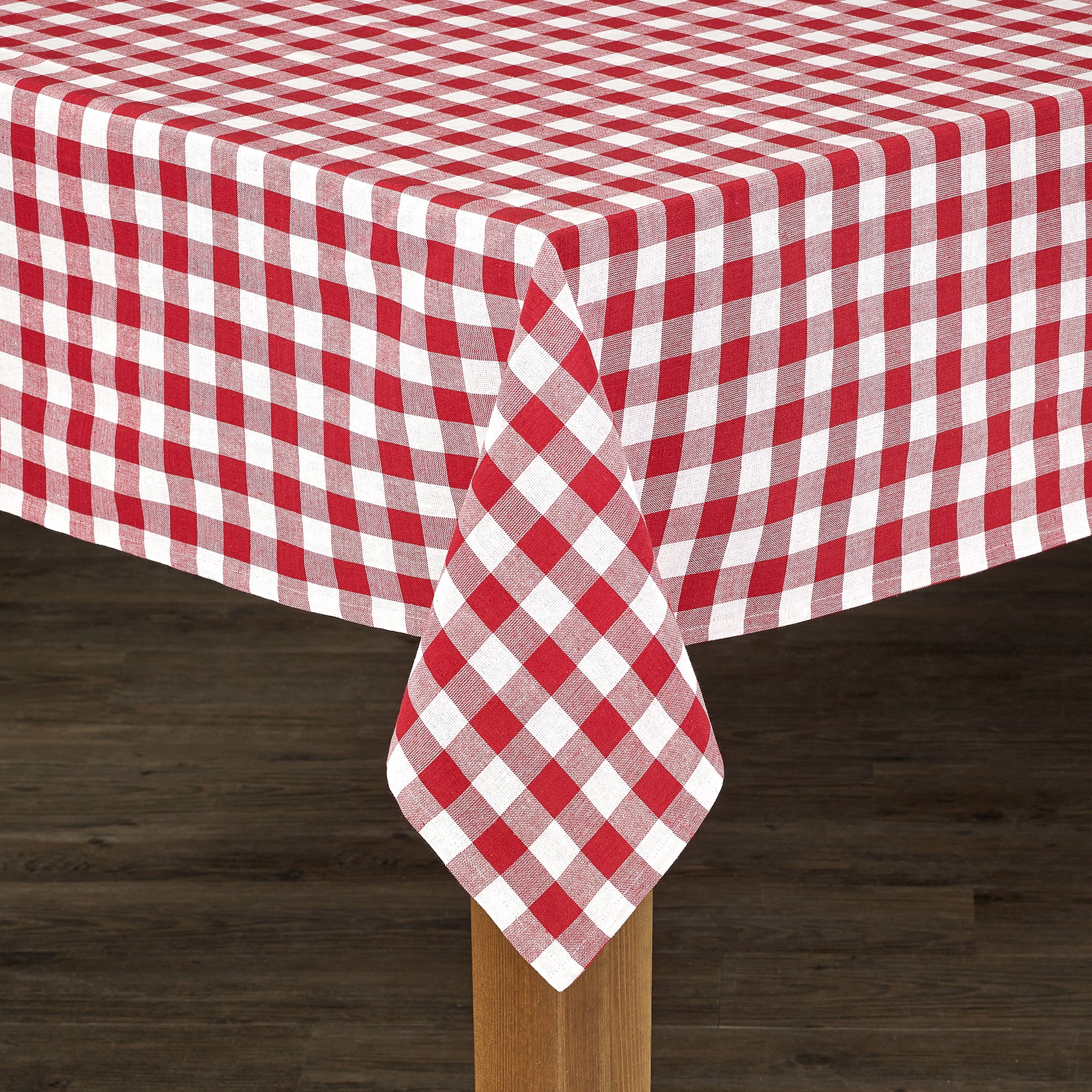 Conventry Red Buffalo Check Cotton Tablecloth 52x52 Checker Plaid ...