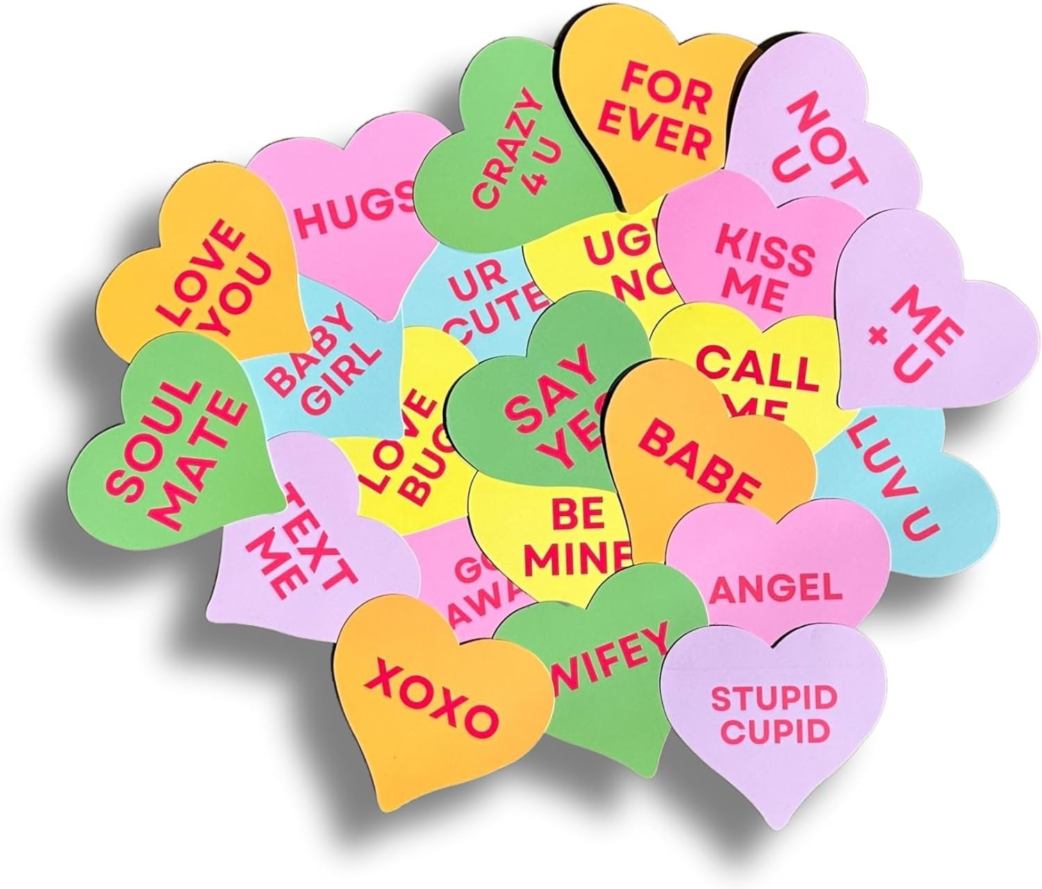 Conversation Hearts Freshie Cardstock Cut Outs 25 pk for 4.25 x 3.75 ...