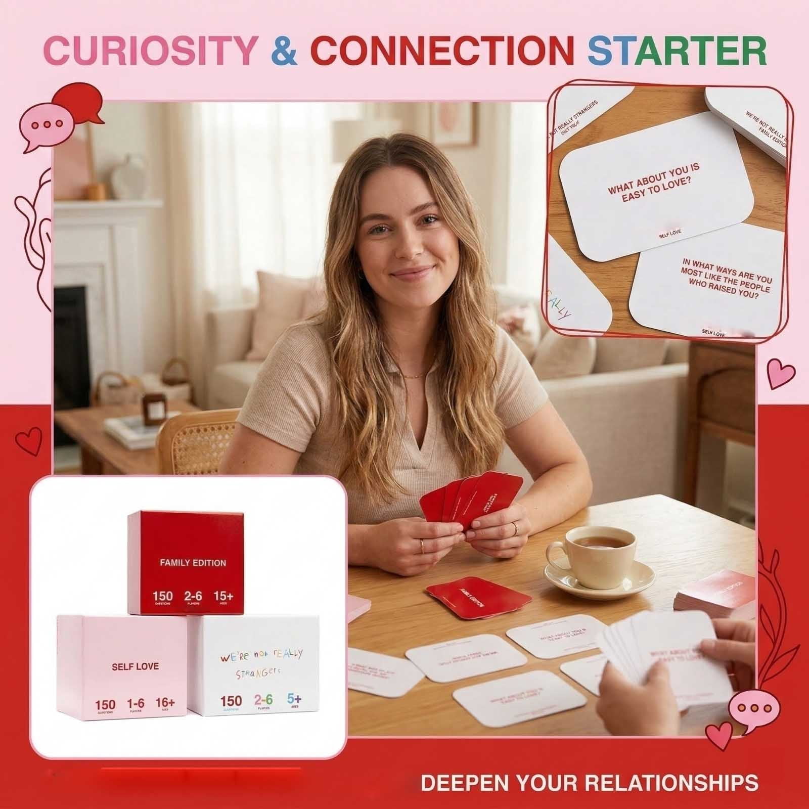 Conversation Starter Card Game Set - The Family Edition - Interactive ...
