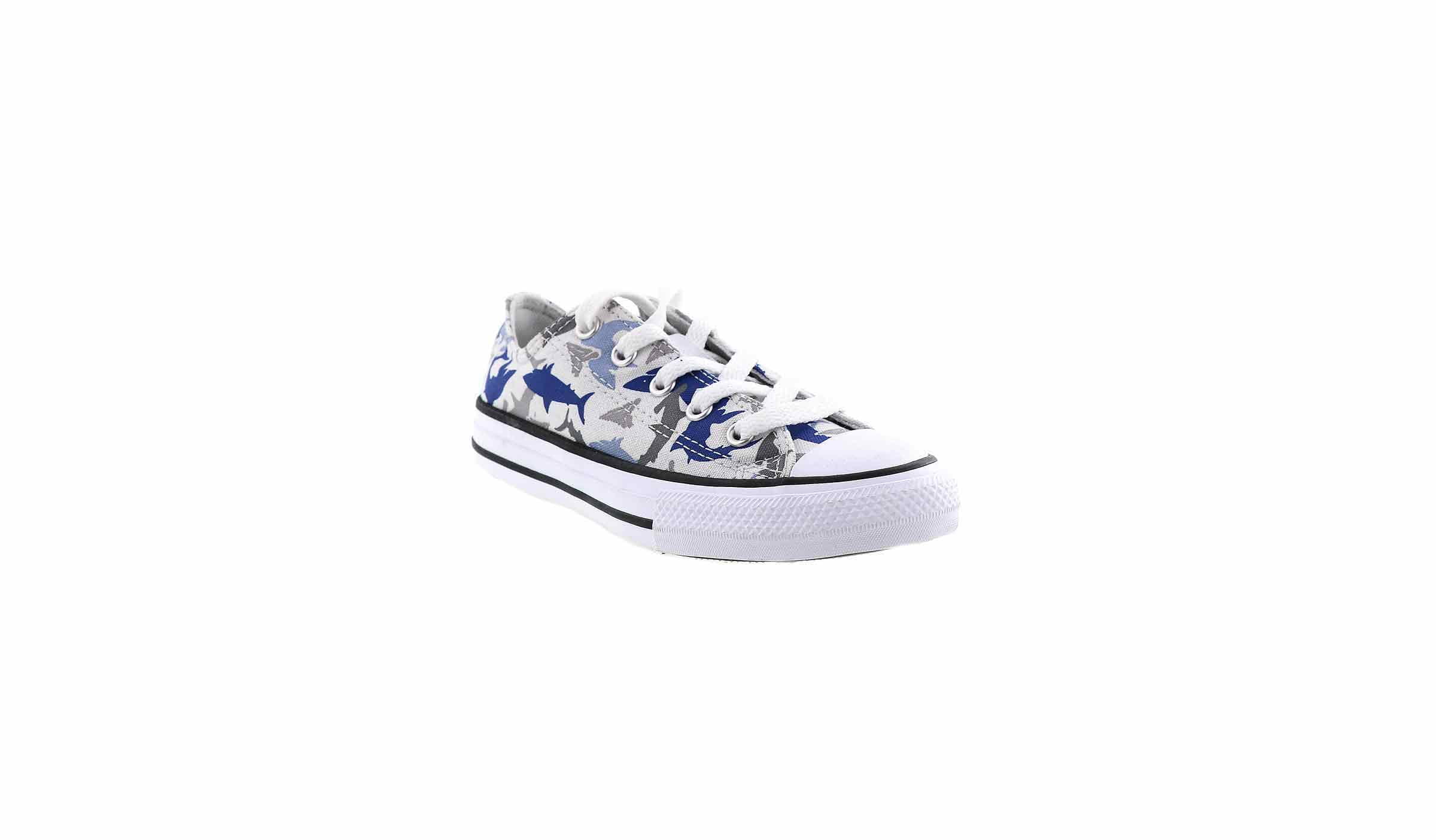 Converse BOYS CHUCK TAYLOR SHARK BITE OX (11-6) | 666890F White ...