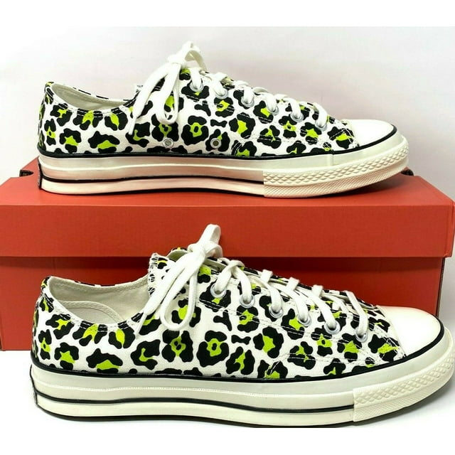 Converse CHUCK 70 OX EGRET Black Leopard Print Low Sneakers 164410C ...
