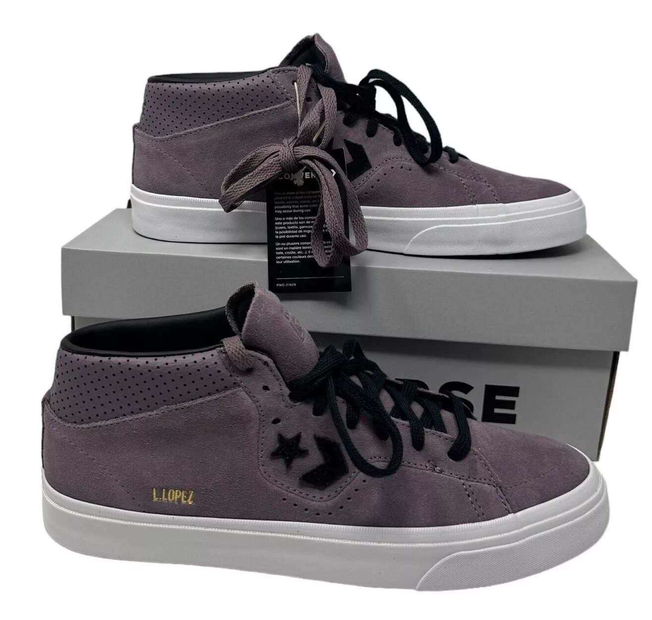 Converse CONS Louie Lopez Pro Mid Top Sneakers Suede Shoes Casual ...