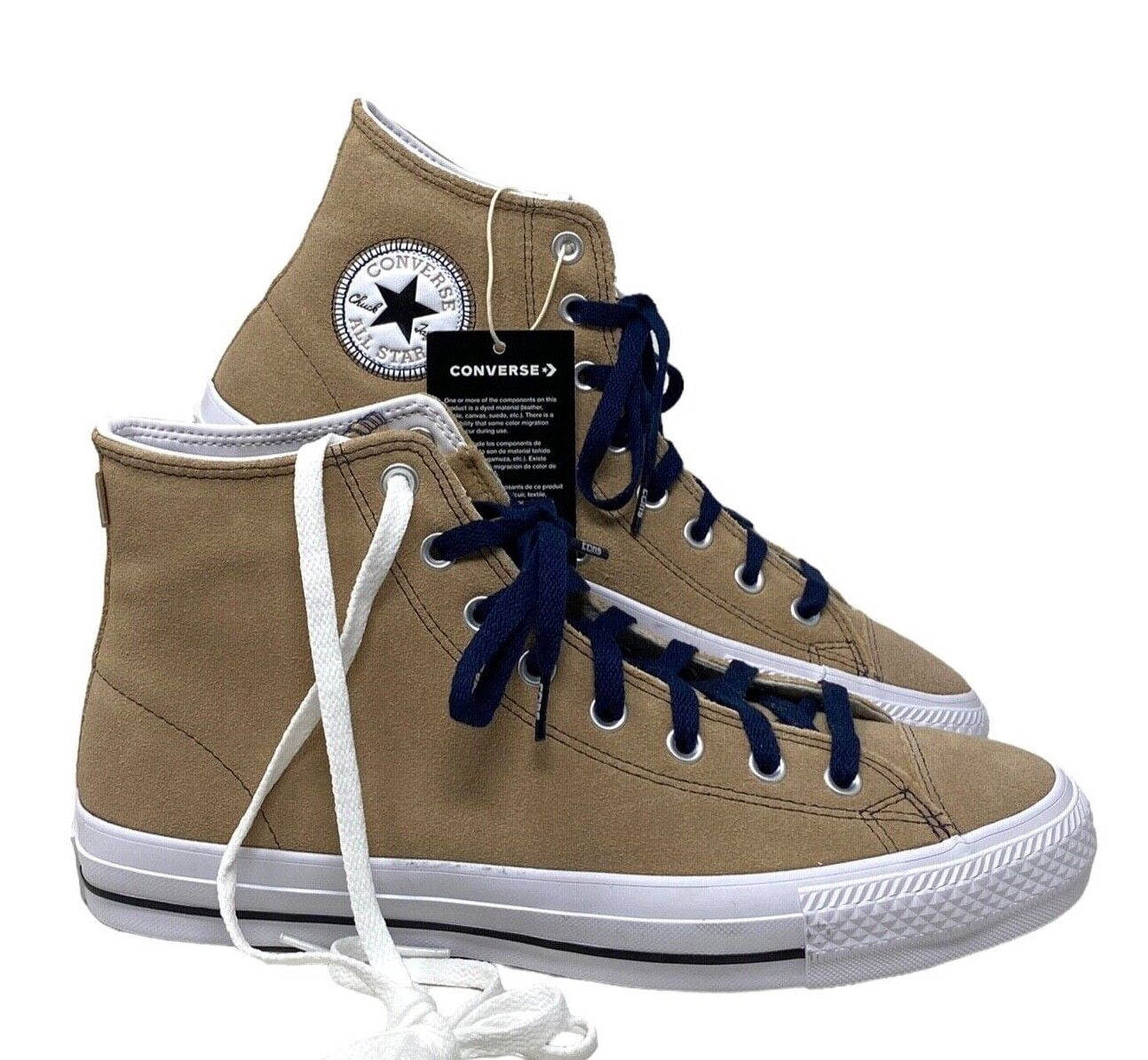Converse CONS Pro High Top Suede Shoes Cream White Sneakers 172631C ...