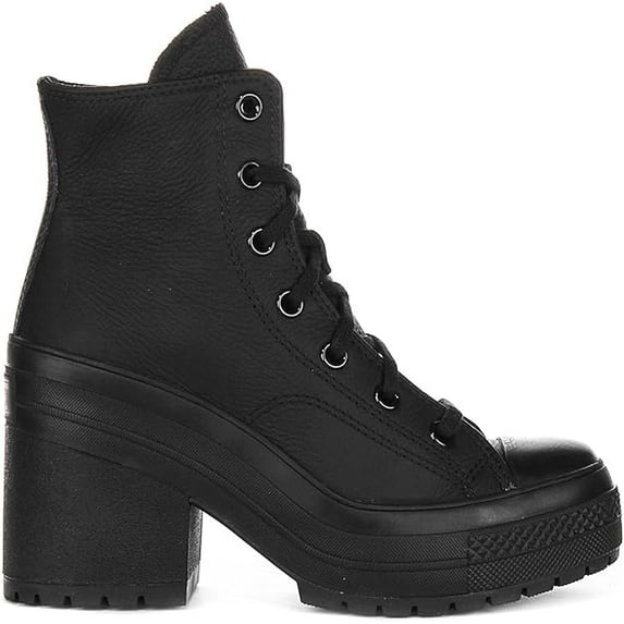 Converse Chuck 70 Black De Luxe Heel Leather Heeled Boots - US Size ...