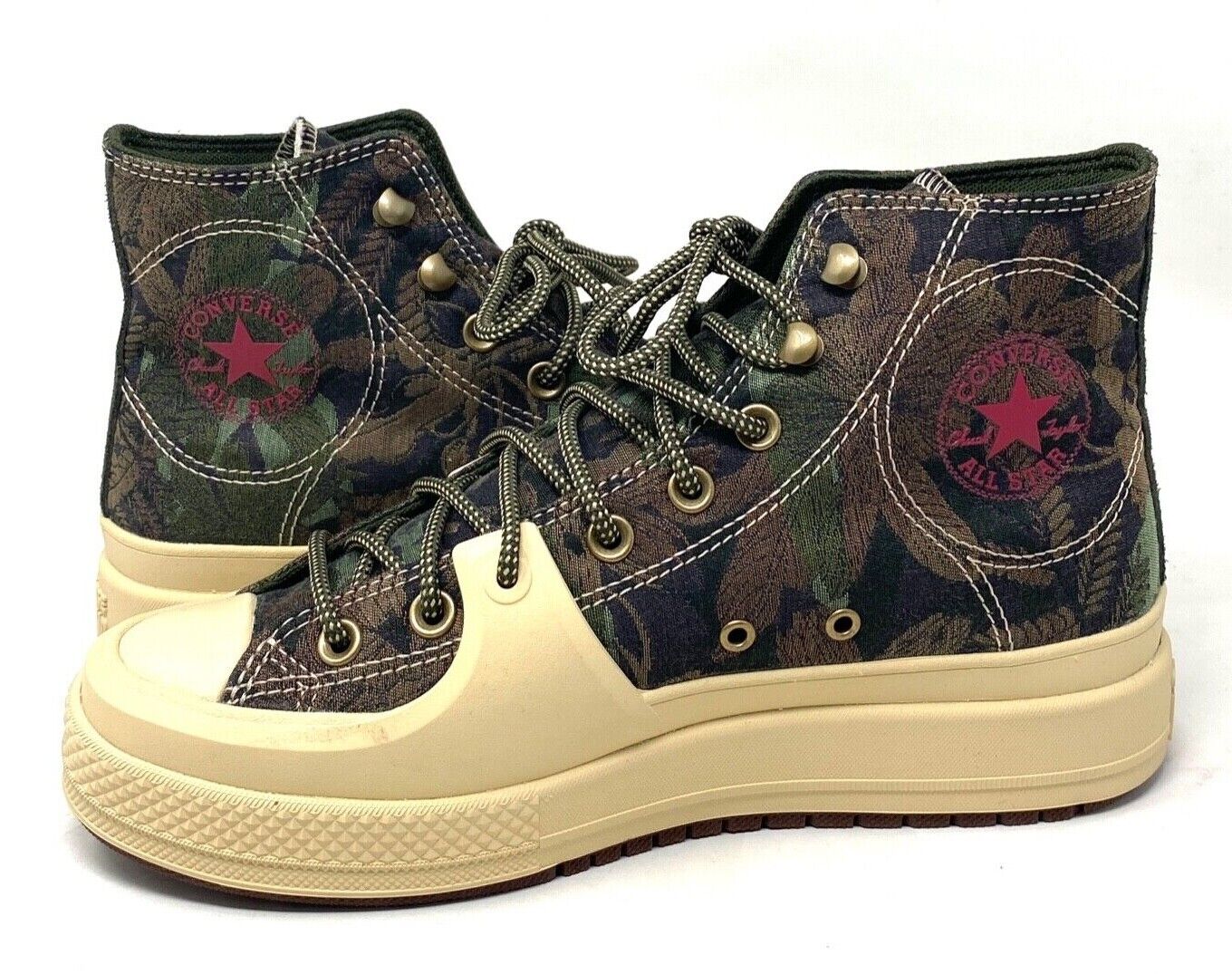 Converse Chuck Construct Black Joy Shoes Platform Grassy Jacquard A05308C - Walmart.com