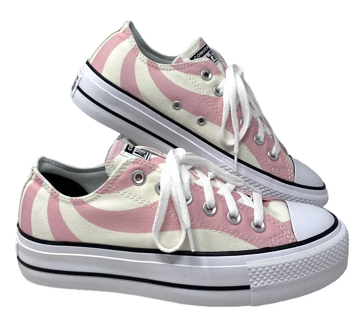 Converse Chuck Lift Platform Low Shoes Pink Candy Canvas For Skate ...