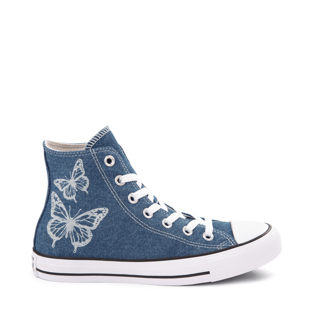 Converse Chuck Taylor All Star Hi Sneaker - Denim / Butterfly - Walmart.com
