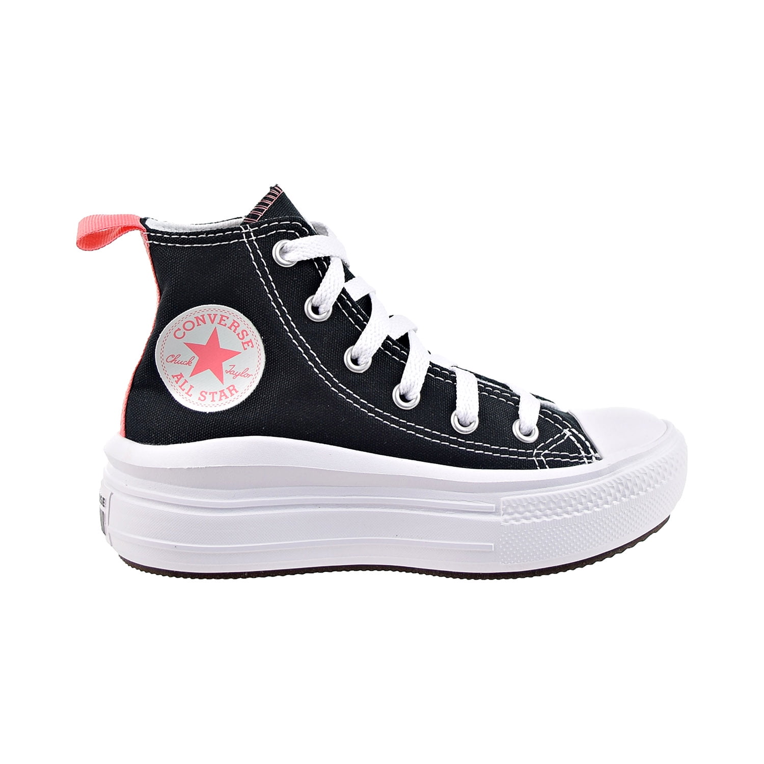 Converse Chuck Taylor All Star Move Hi Kids' Shoes Black/Pink Salt ...