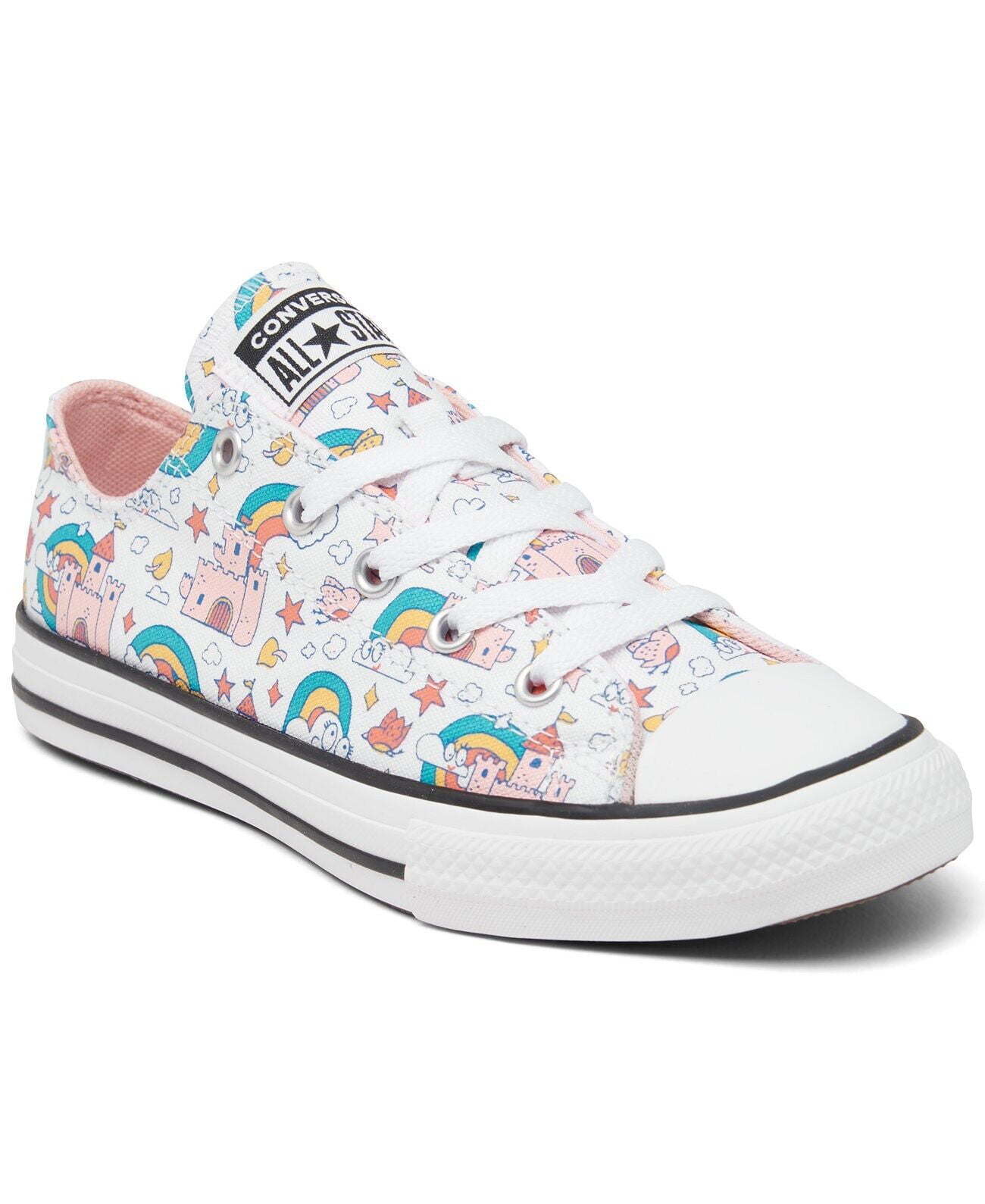 Converse Chuck Taylor All Star Rainbow Castles Gir | 372944F Shoe White ...