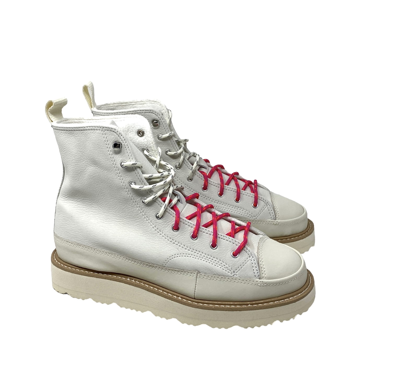 Converse Chuck Taylor Crafted Boot High Top Ivory Leather Women ...