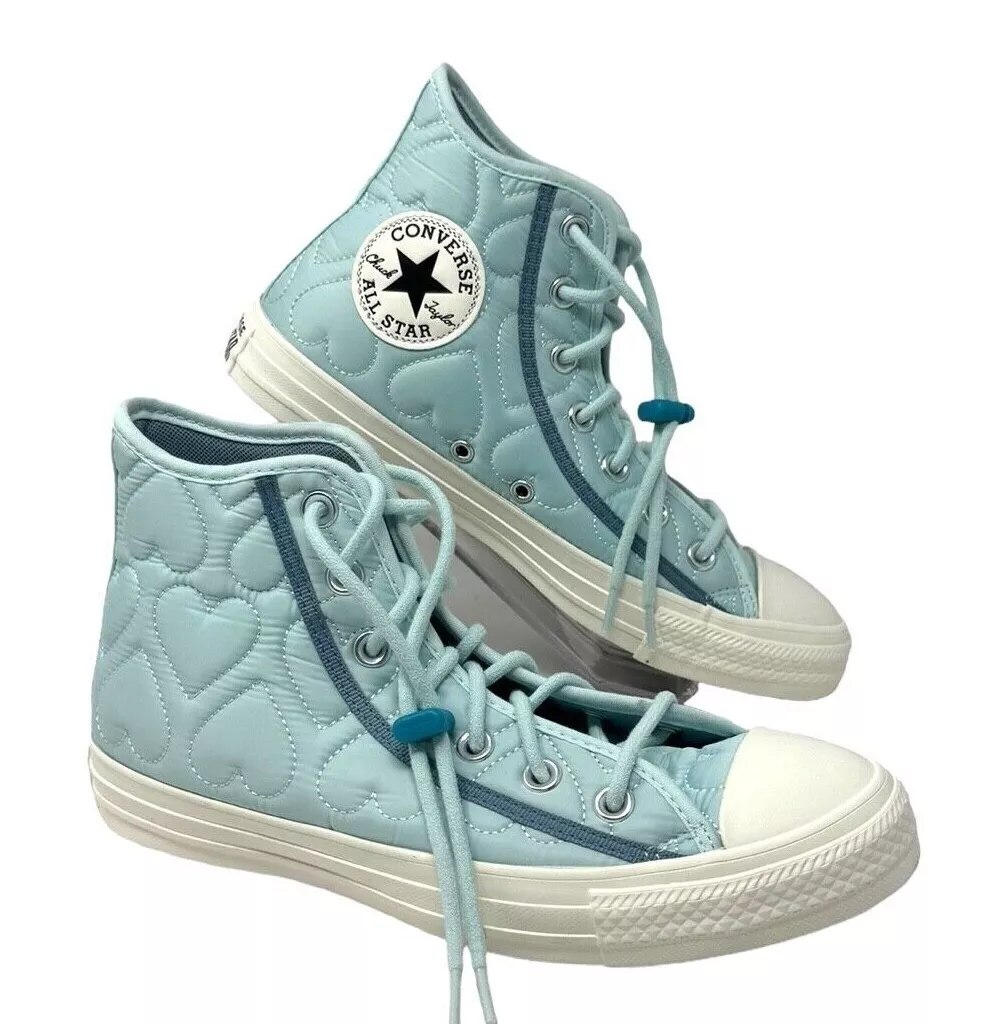 Converse Chuck Taylor High Blue Quilted Polyester Sneakers A08722C ...