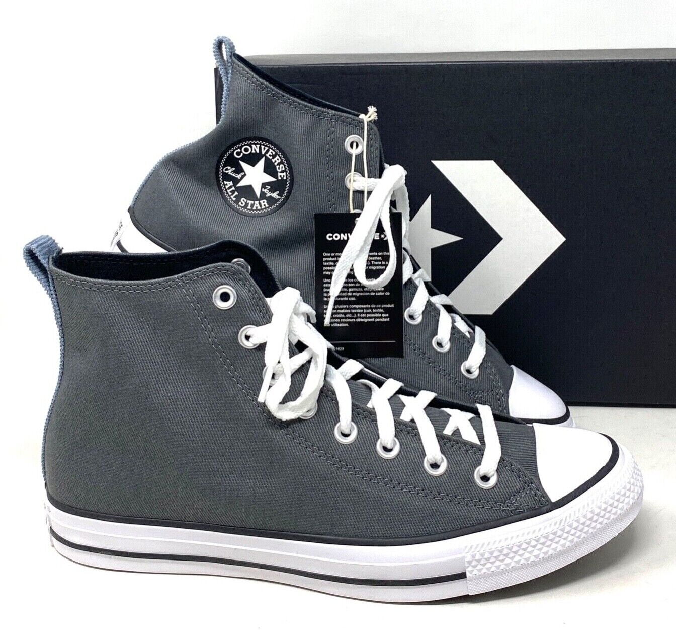 Converse Chuck Taylor High Gray Canvas Casual Shoes Sneakers A02781F ...