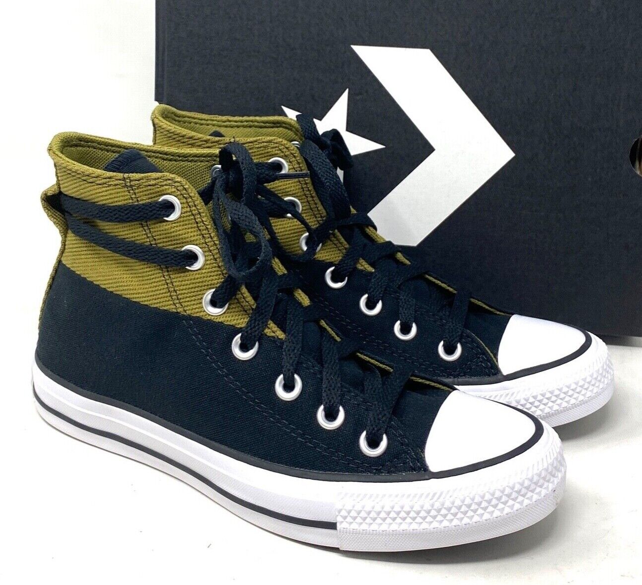 Converse Chuck Taylor High Shoes Men's Size Black Khaki Canvas Sneakers ...