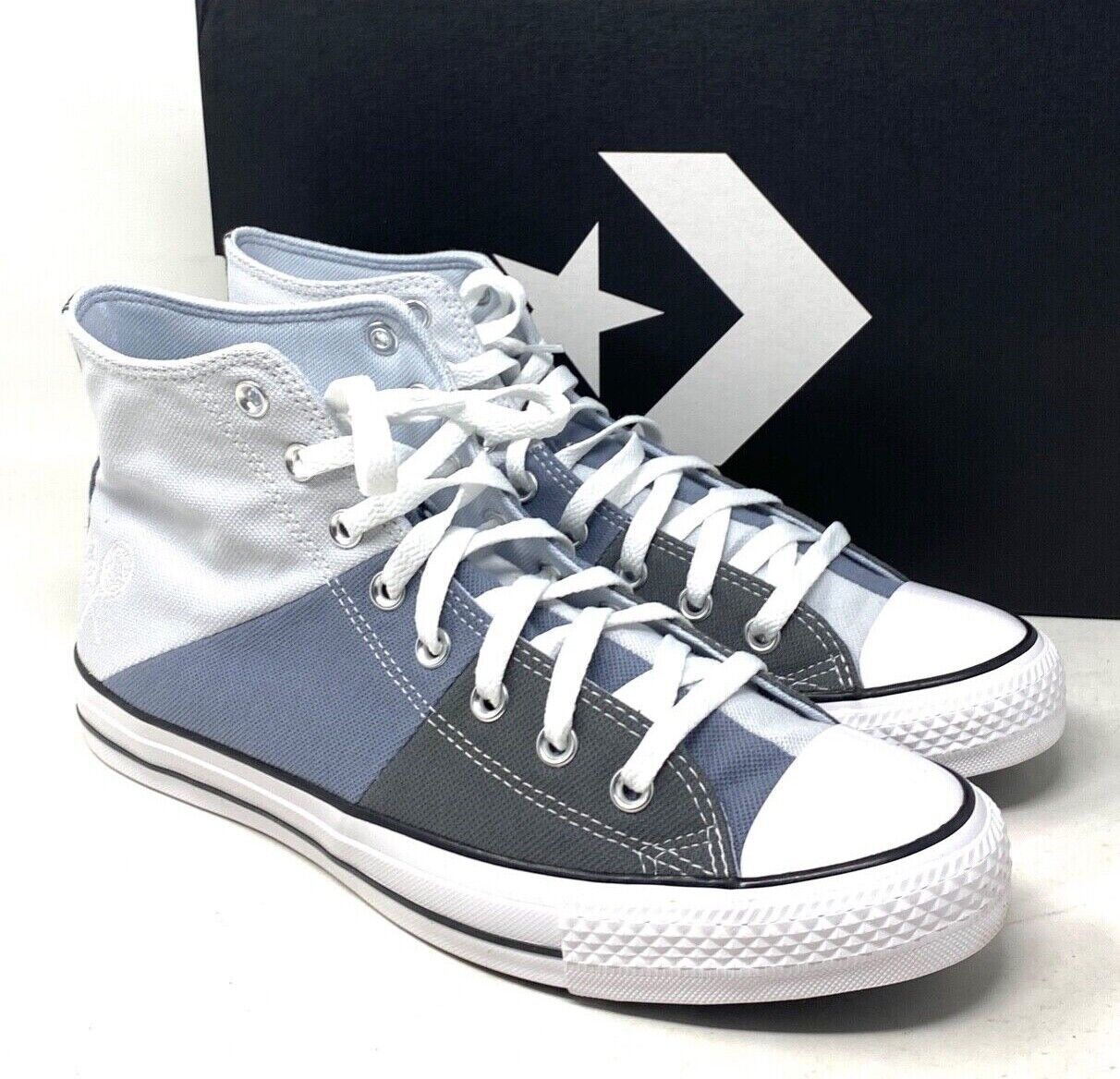 Converse Chuck Taylor High Top Shoes Casual Canvas Blue Gray Skate ...