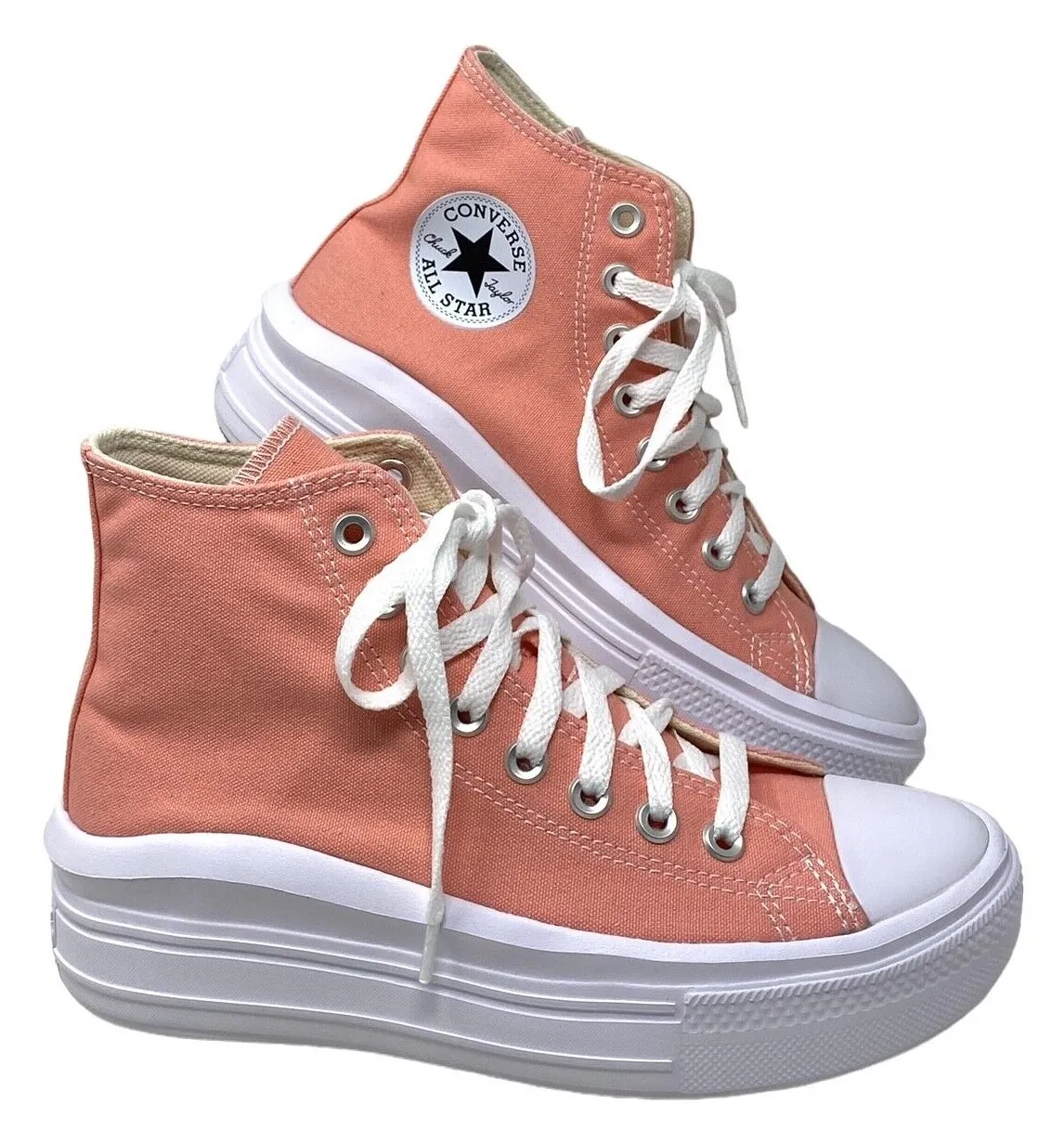 Converse Chuck Taylor Move Platform Shoes Flamingo Canvas Casual ...