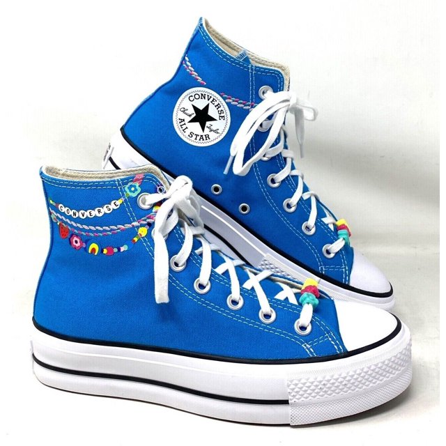 Converse Ctas Lift Platform High Top Canvas Blue White Skate A06844C ...