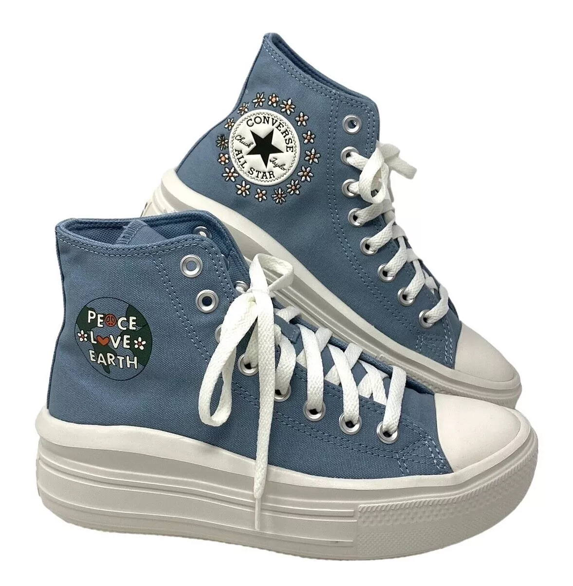 Converse Ctas Move Platform Shoes Skate Blue Canvas Sneakers A08194C ...