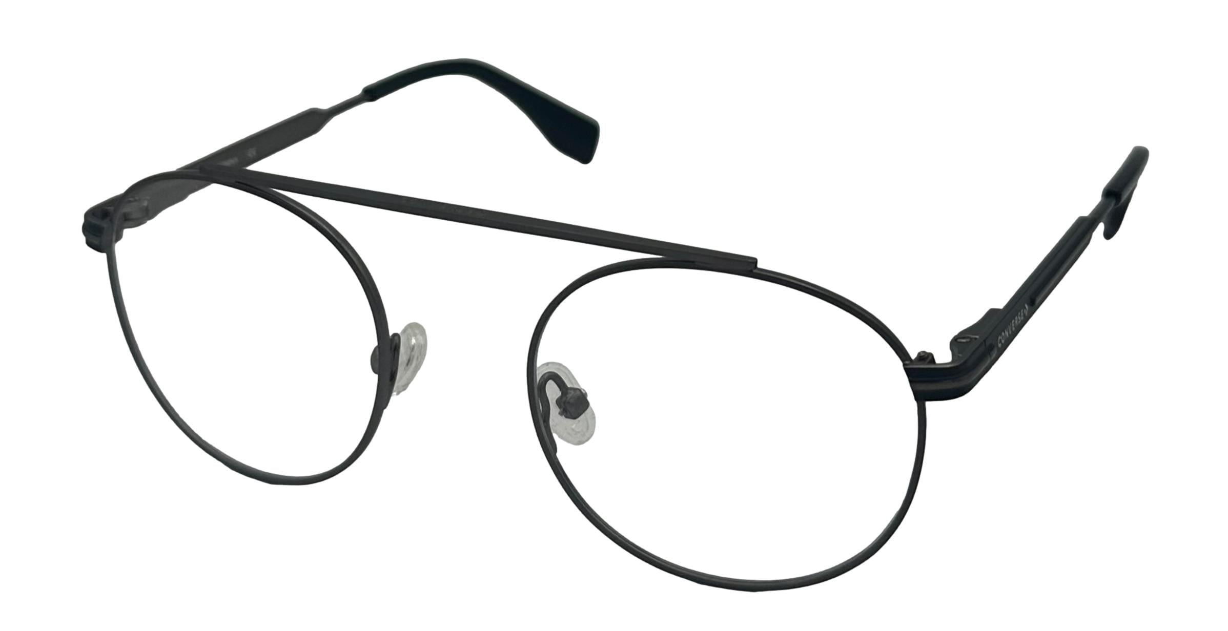 Converse Men Eyeglass Round Metal Frame Dark Gunmetal Q118 50mm ...