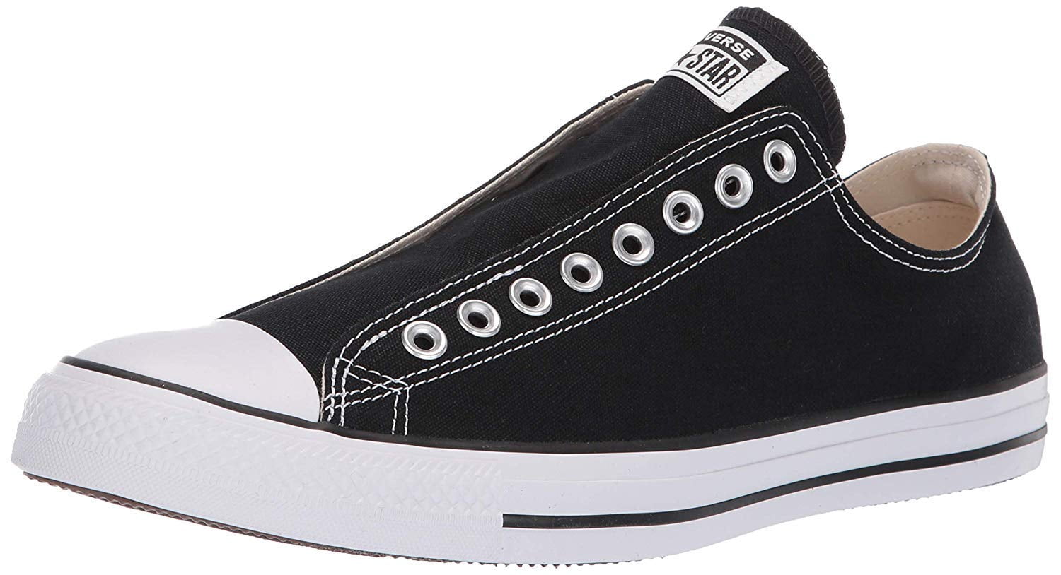 Converse Men's Chuck Taylor All Star Slip Sneaker, Black/White/Black, 9 ...