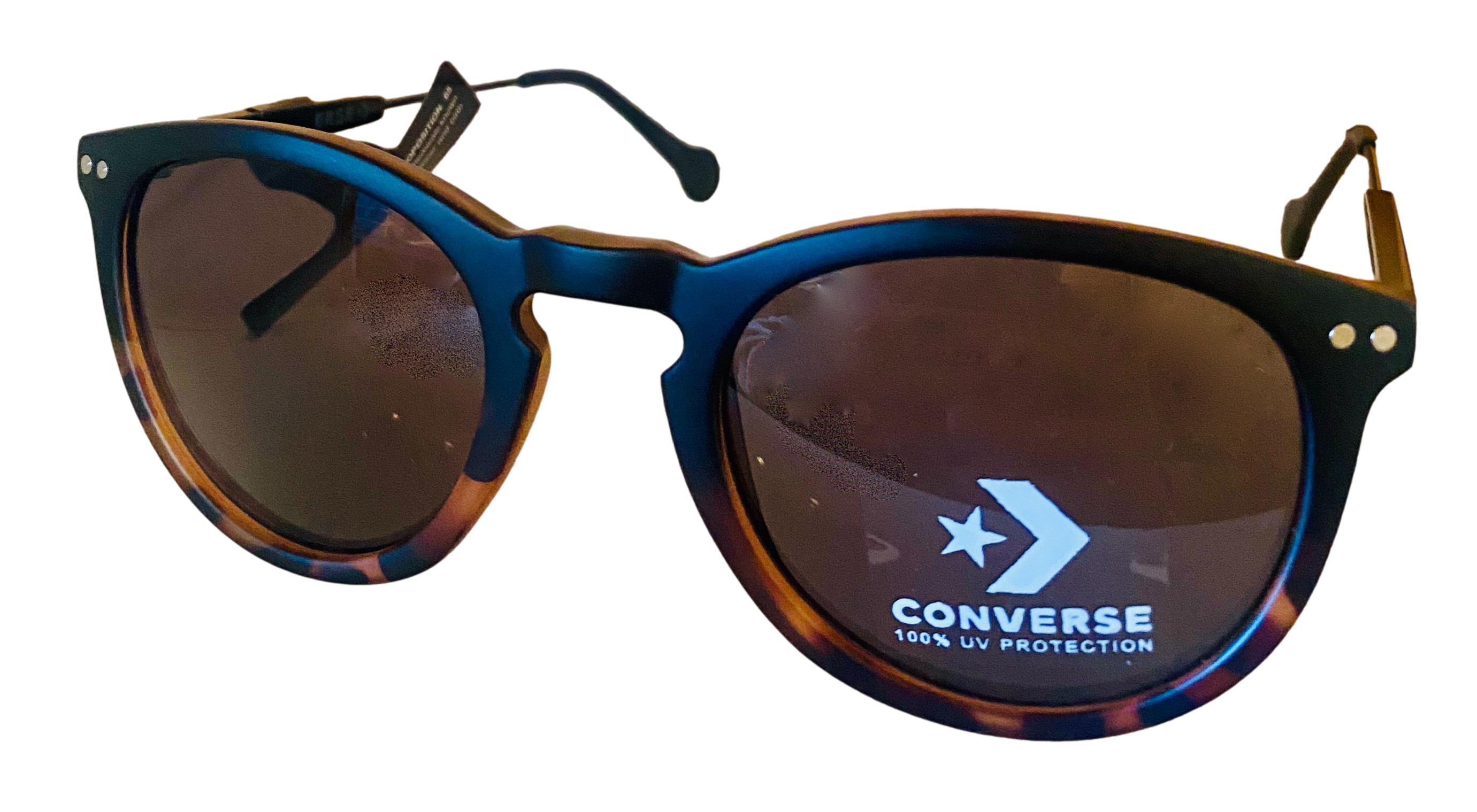 Converse Mens Sunglass Tear Drop M, Matte Black Tortoise Plastic Smoke ...