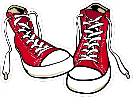 Converse Shoes Pair Laces Red Sticker Window Decal Phone Decal Water ...