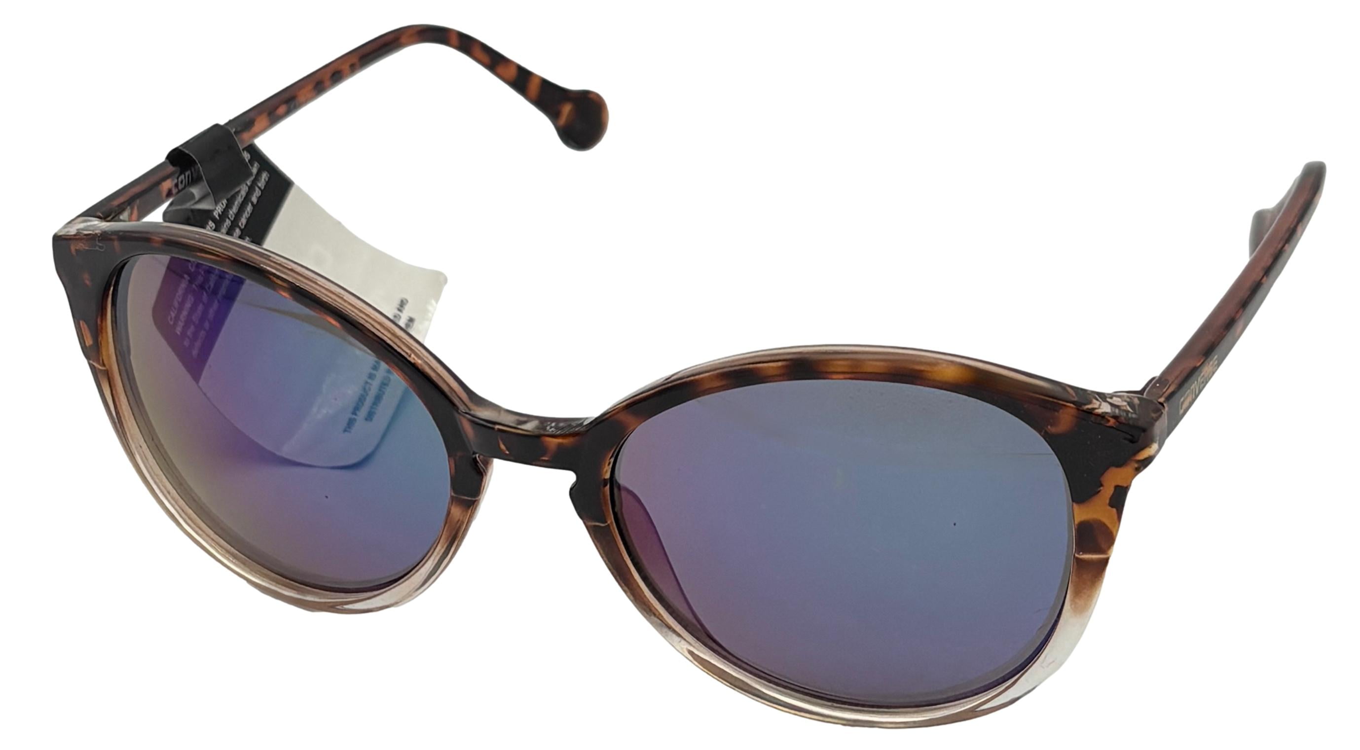 Converse Tortoise Crystal Mens Sunglass Soft Square Plastic, Flash Lens ...
