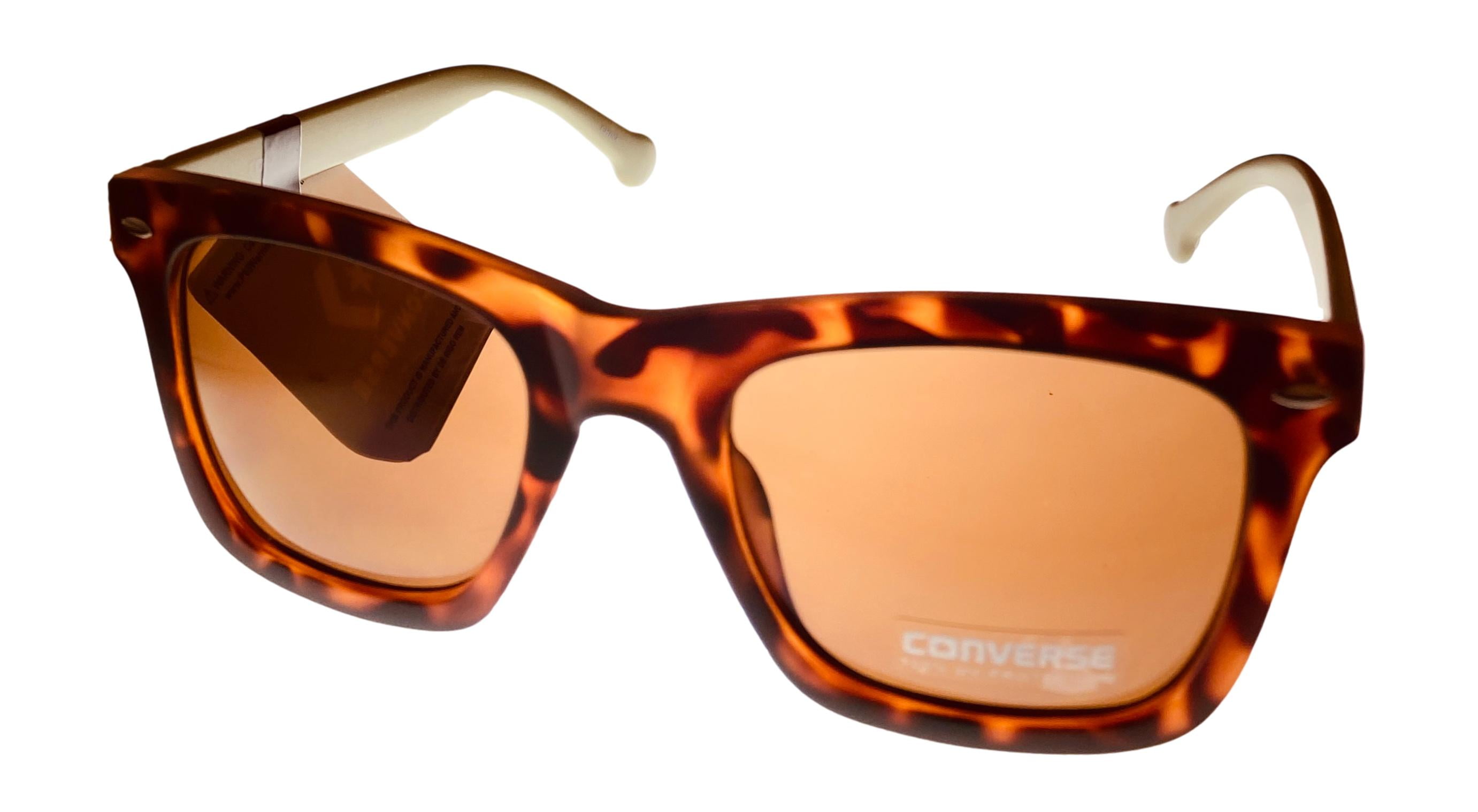 Converse Tortoise Green Mens Sunglass Soft Square Plastic Brown Lens ...